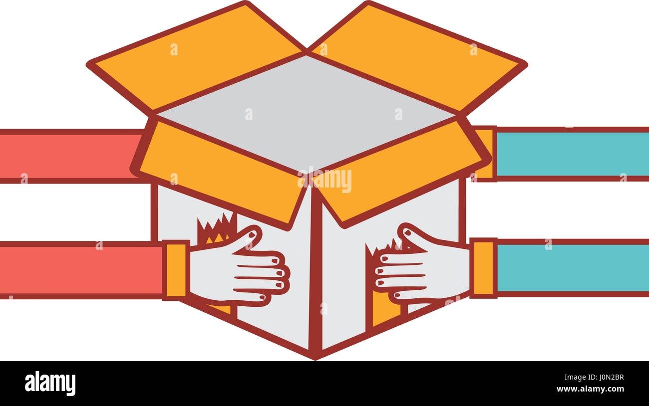 Hands receiving box Stock Vector Images - Alamy