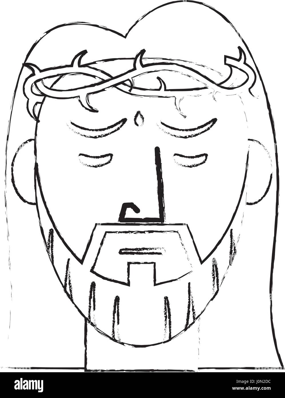 jesus christ devotion sacrifice sketch Stock Vector Image & Art - Alamy