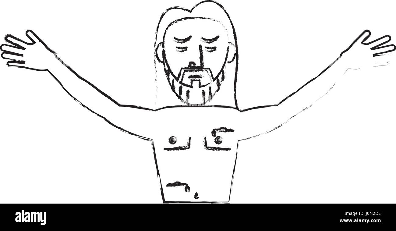 jesus christ devotion sacrifice sketch Stock Vector Image & Art - Alamy