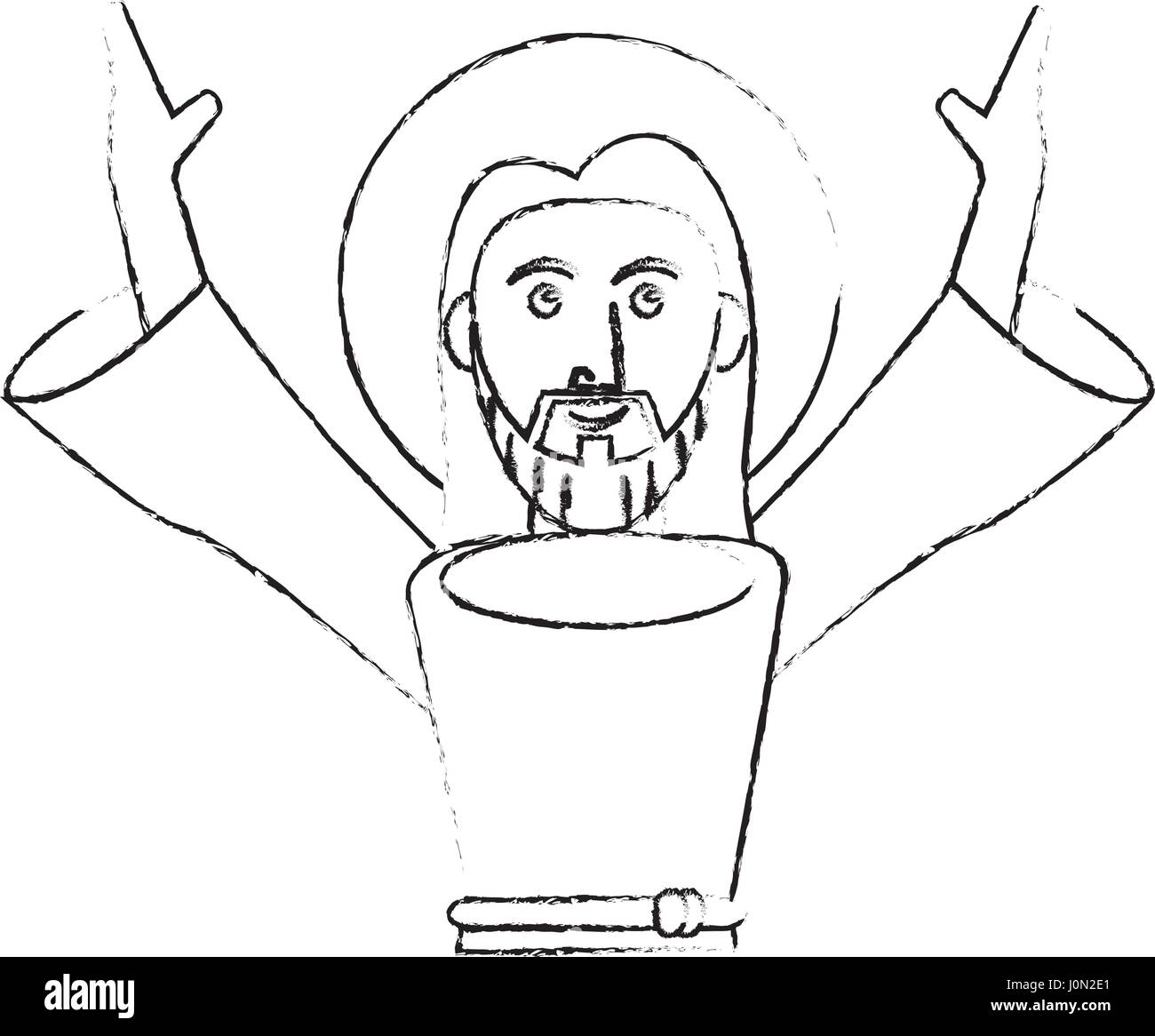 jesus christ devotion sacrifice sketch Stock Vector Image & Art - Alamy