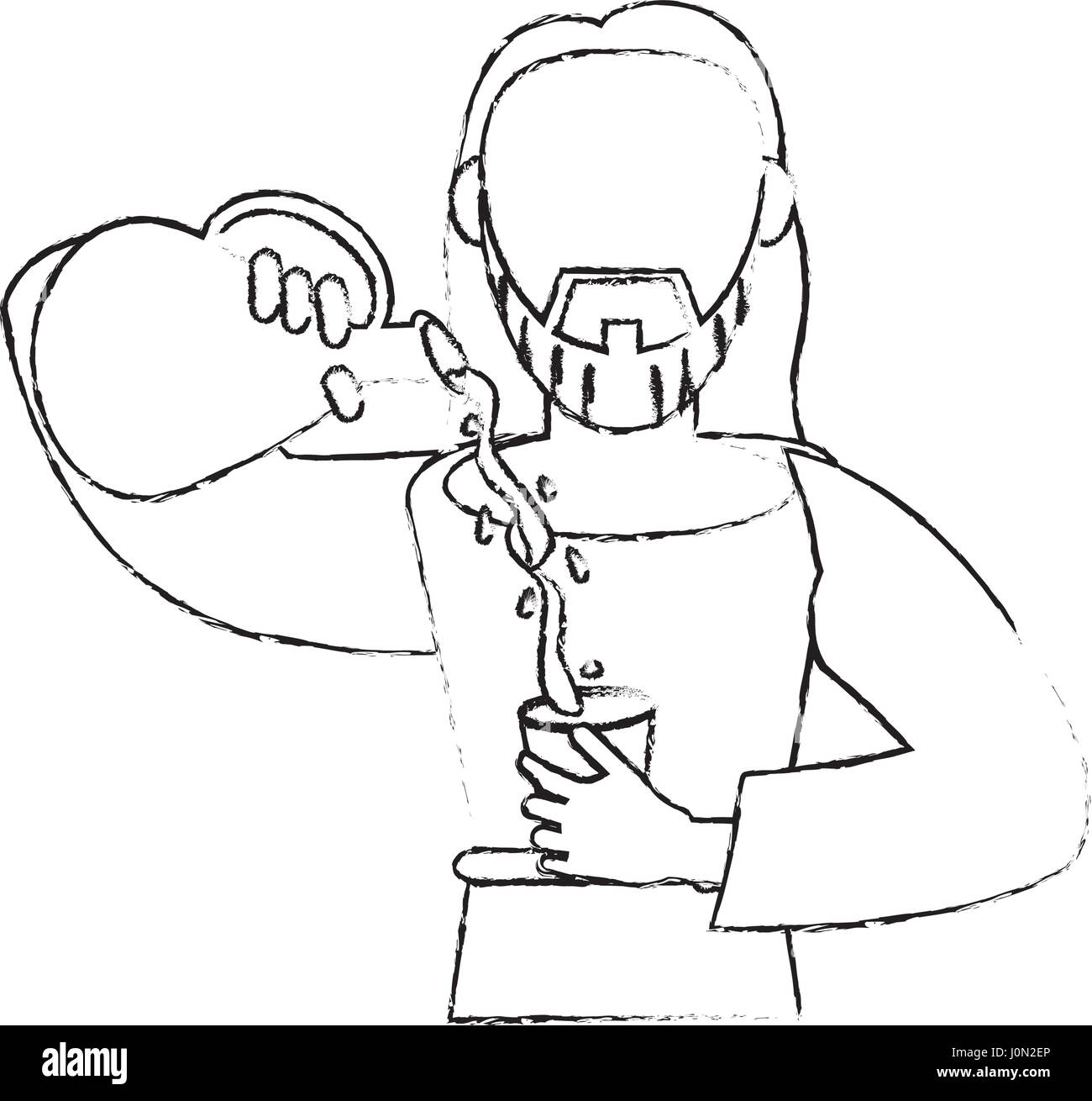 jesus christ devotion sacrifice sketch Stock Vector Image & Art - Alamy