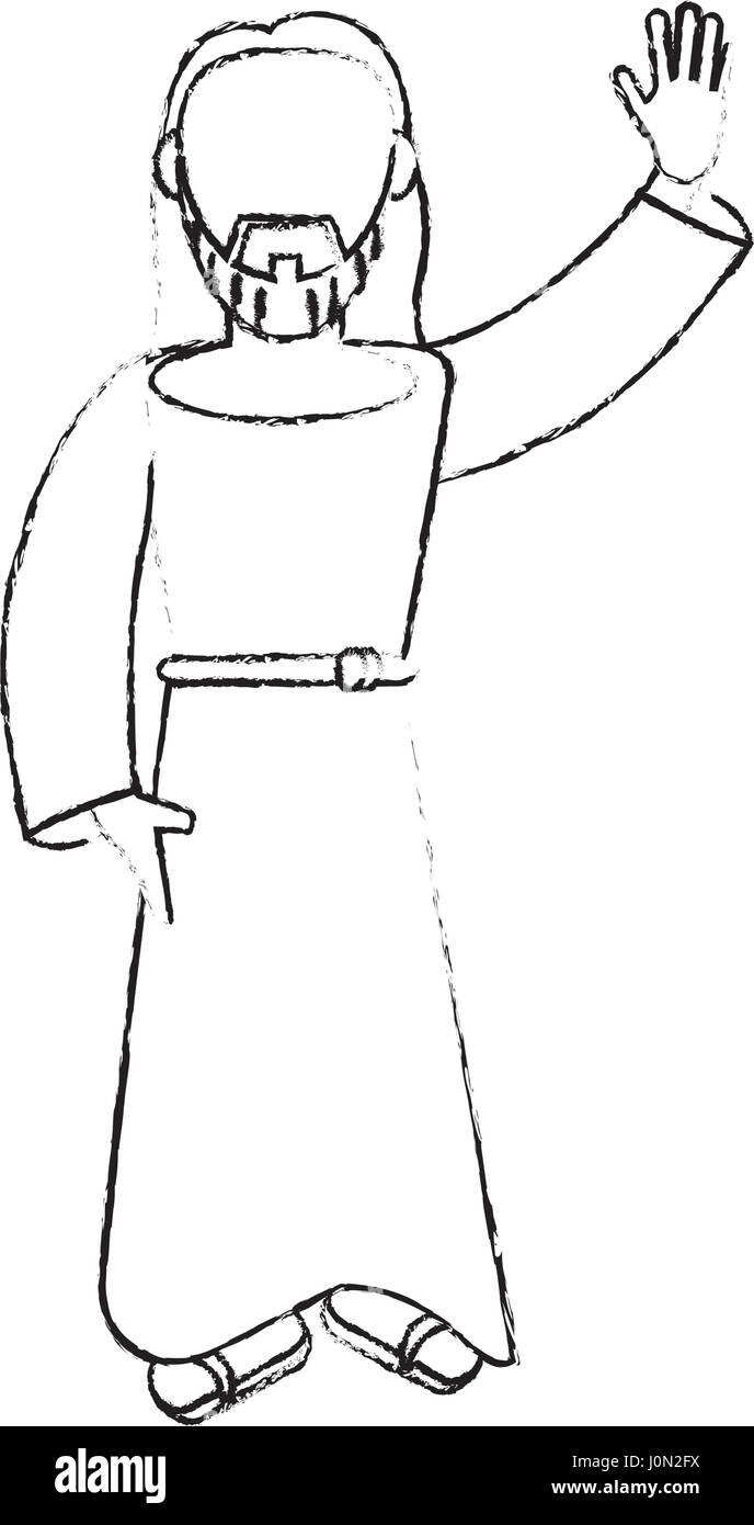 jesus christ devotion sacrifice image sketch Stock Vector Image & Art ...