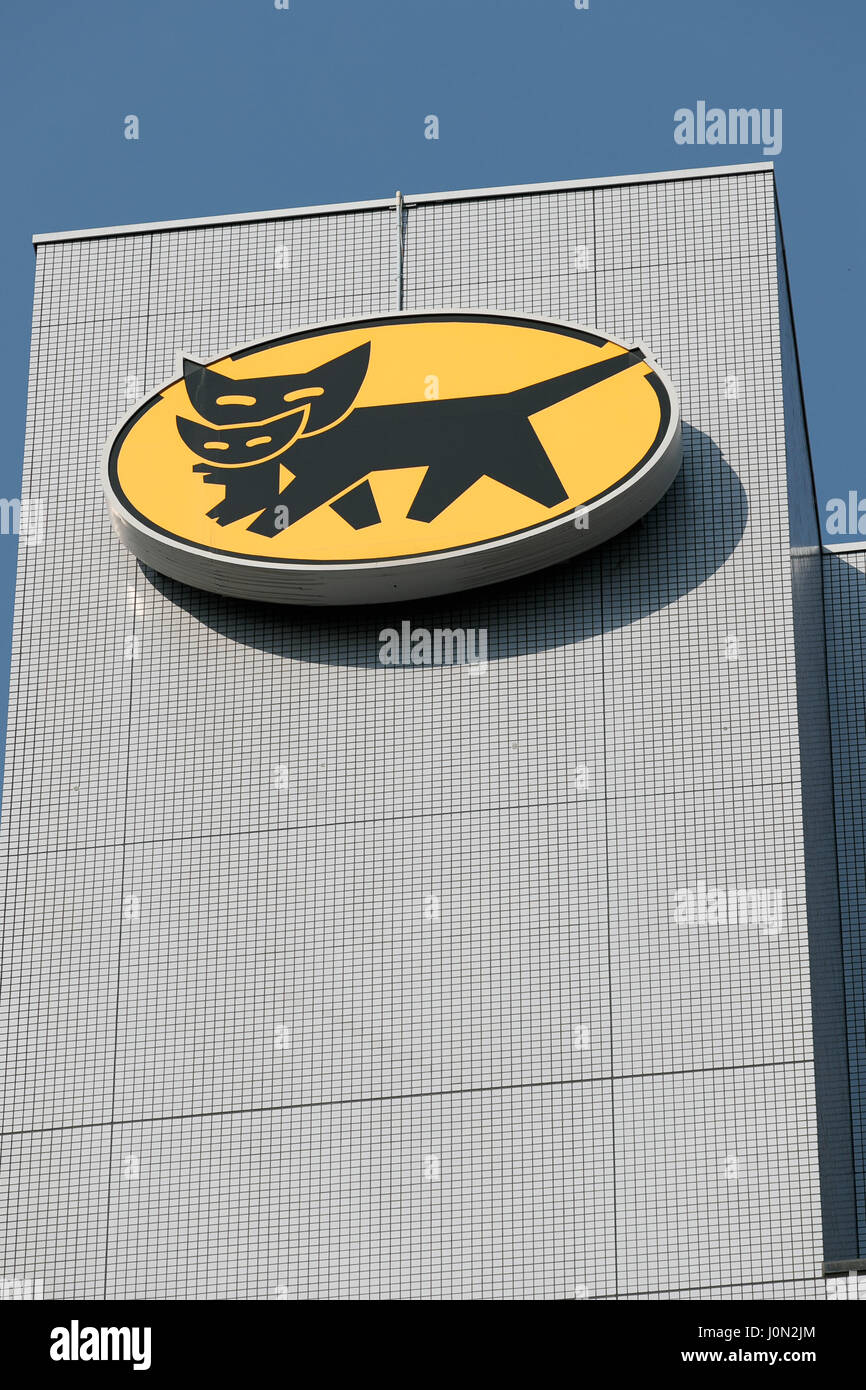 Tokyo, Japan. 14th April, 2017. The logo of Yamato Holdings on display ...