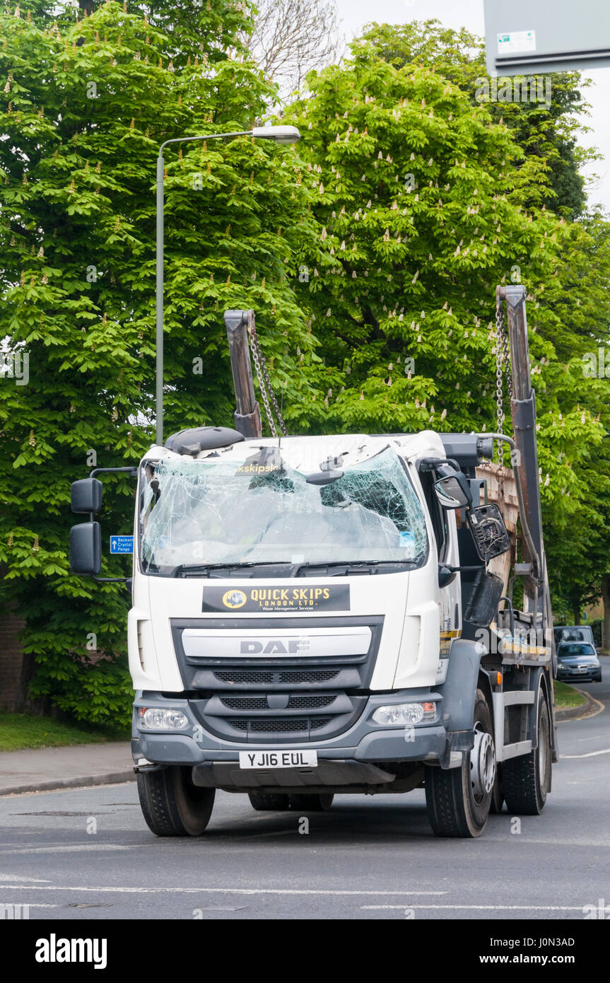Lorry hit bridge hi-res stock photography and images - Alamy