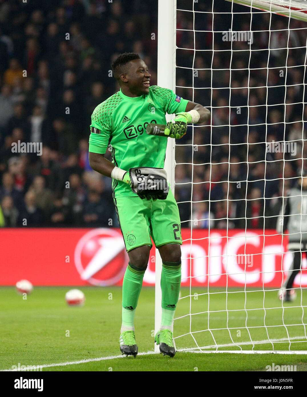 Goalkeeper Andre Onana from Amsterdam after the UEFA Europa League ...