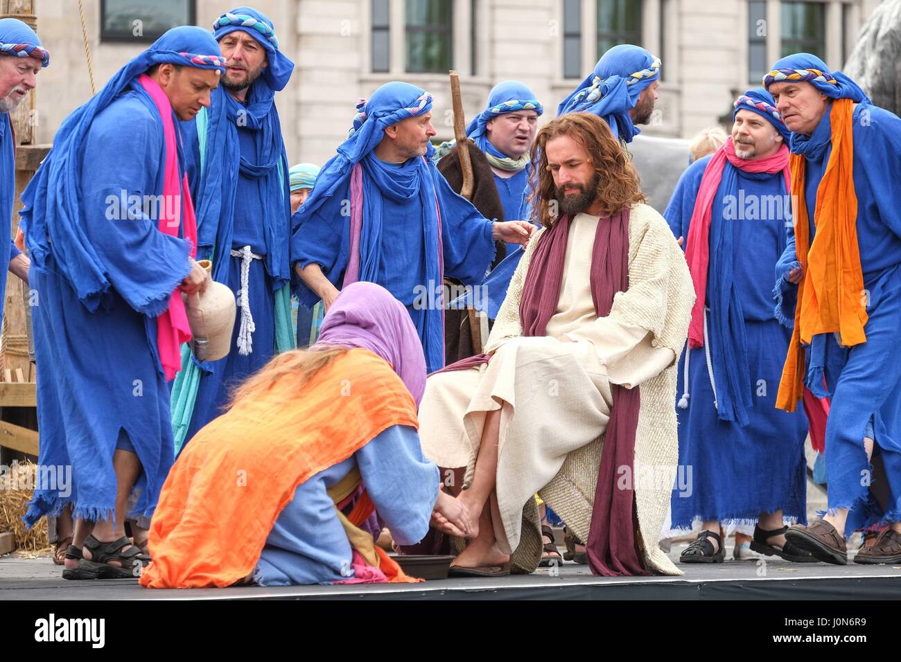 London, UK. 14th Apr, 2017. The Passion of Jesus play by the ...