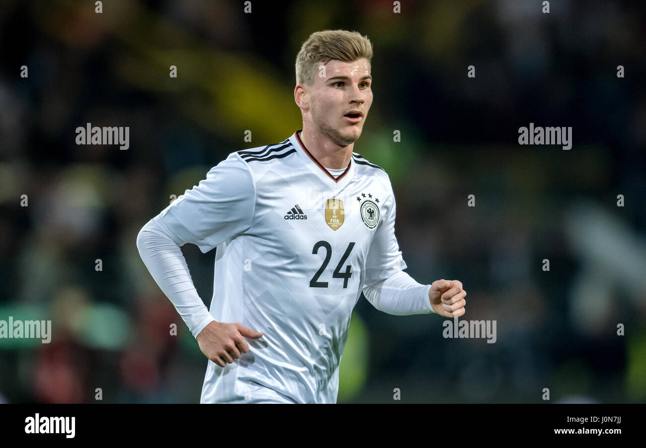 Germany's Timo Werner in action during the national soccer match ...