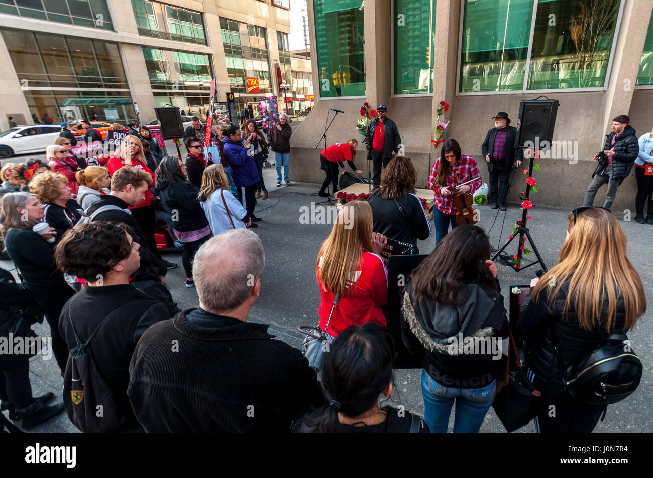 Toronto, Canada. 13th Apr, 2017. Zero Gun Violence Movement hold ...