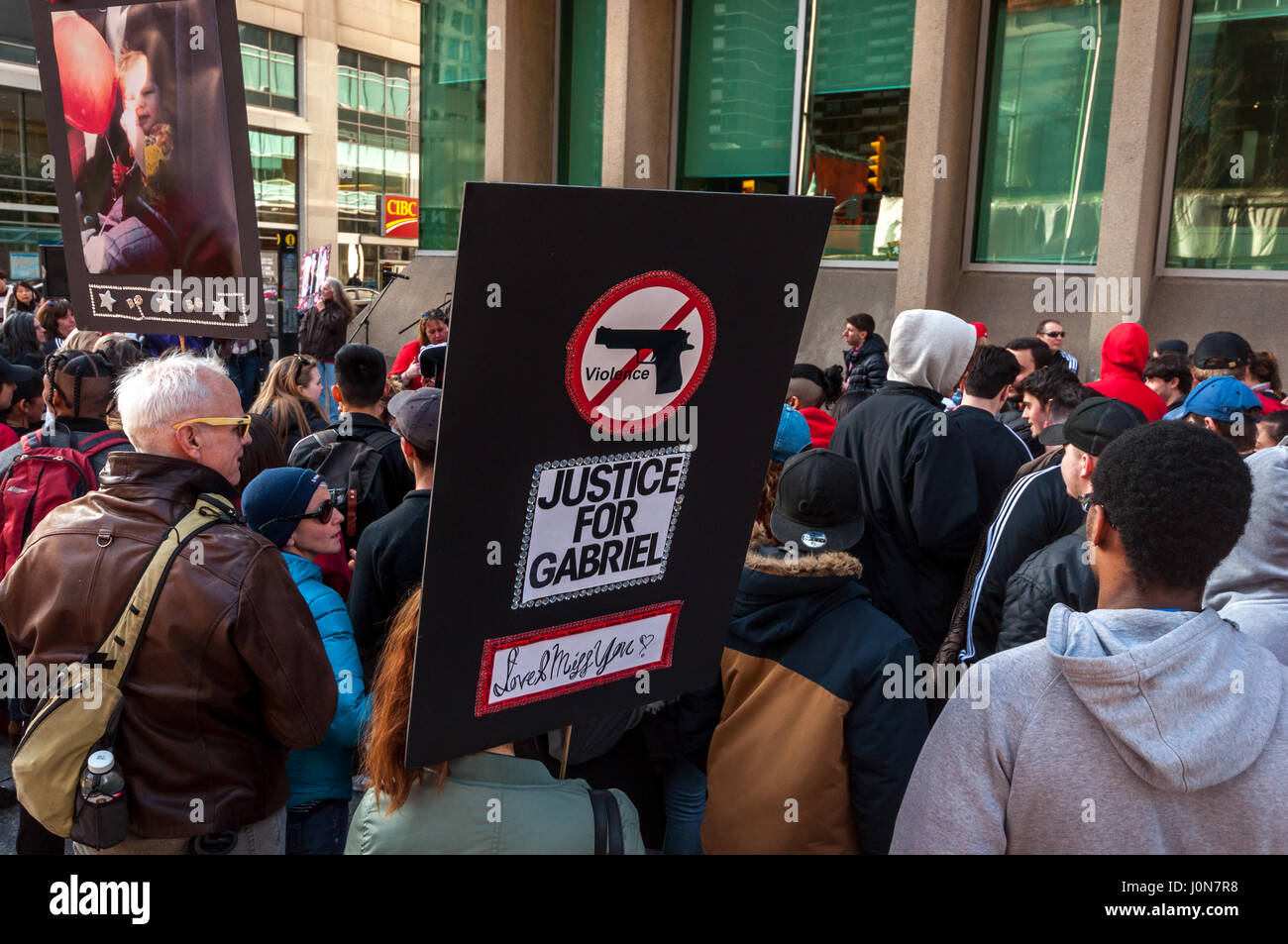 Toronto, Canada. 13th Apr, 2017. Zero Gun Violence Movement hold ...