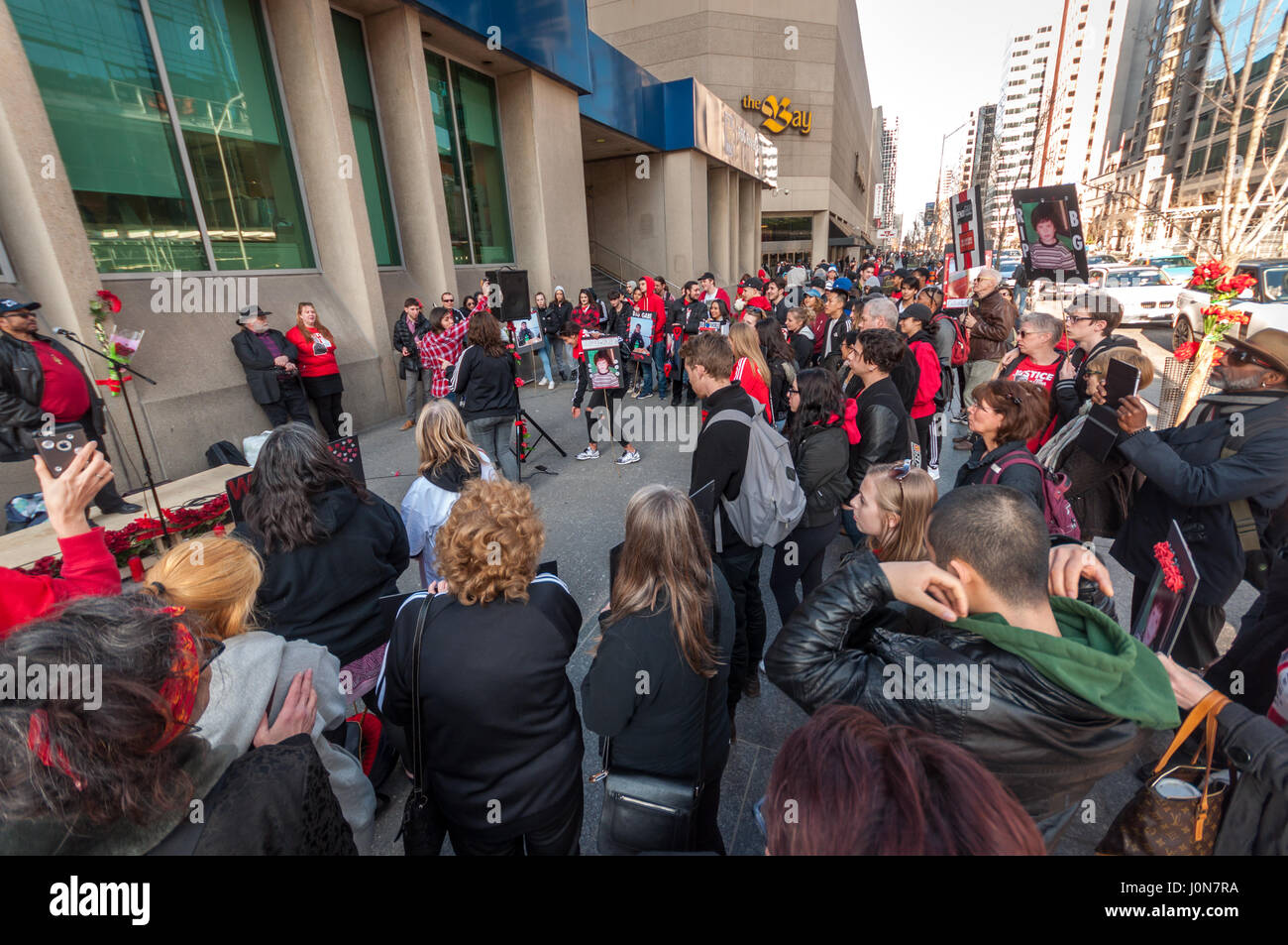 Toronto, Canada. 13th Apr, 2017. Zero Gun Violence Movement hold ...