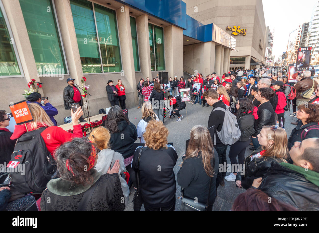Toronto, Canada. 13th Apr, 2017. Zero Gun Violence Movement hold ...