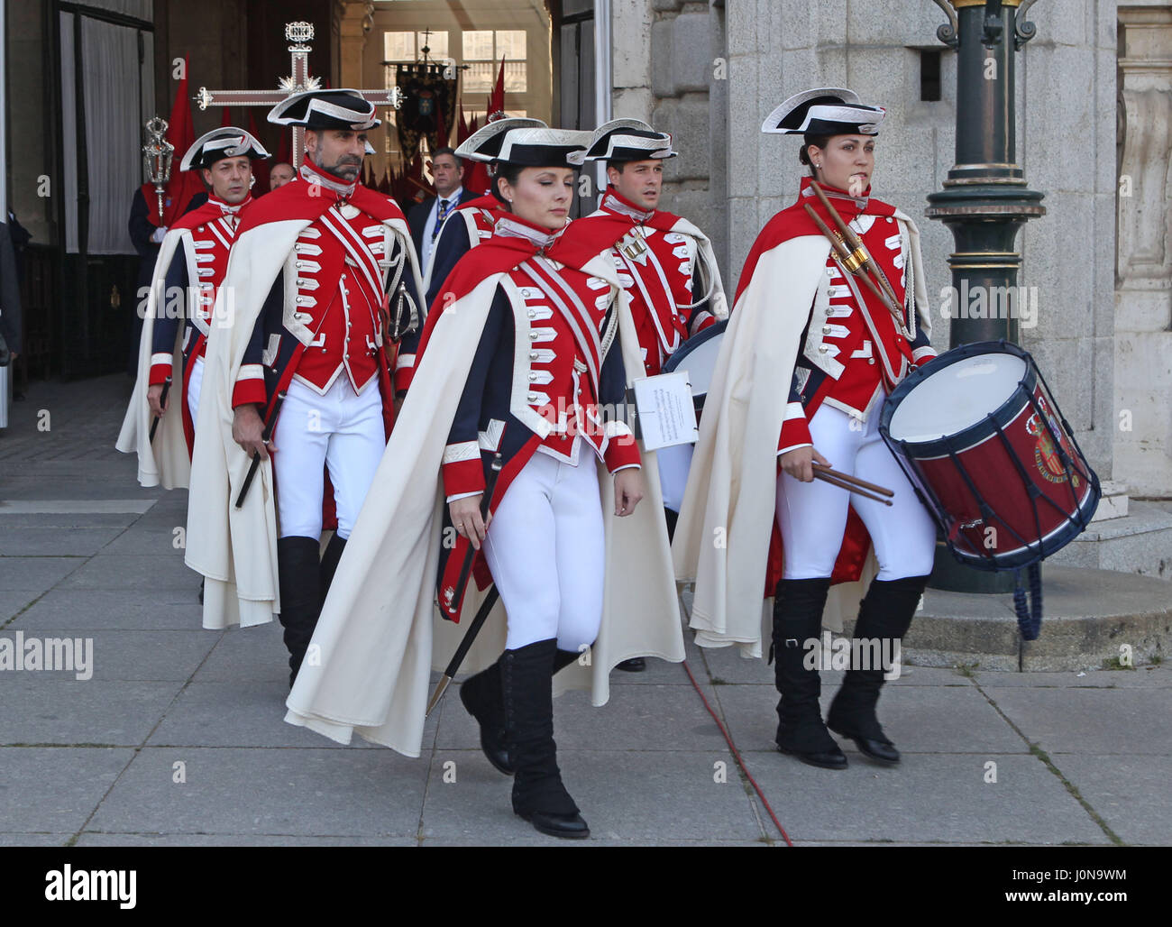 Madrid, Spain. 14th Apr, 2017. Procession " Cristo de los Alabarderos ...