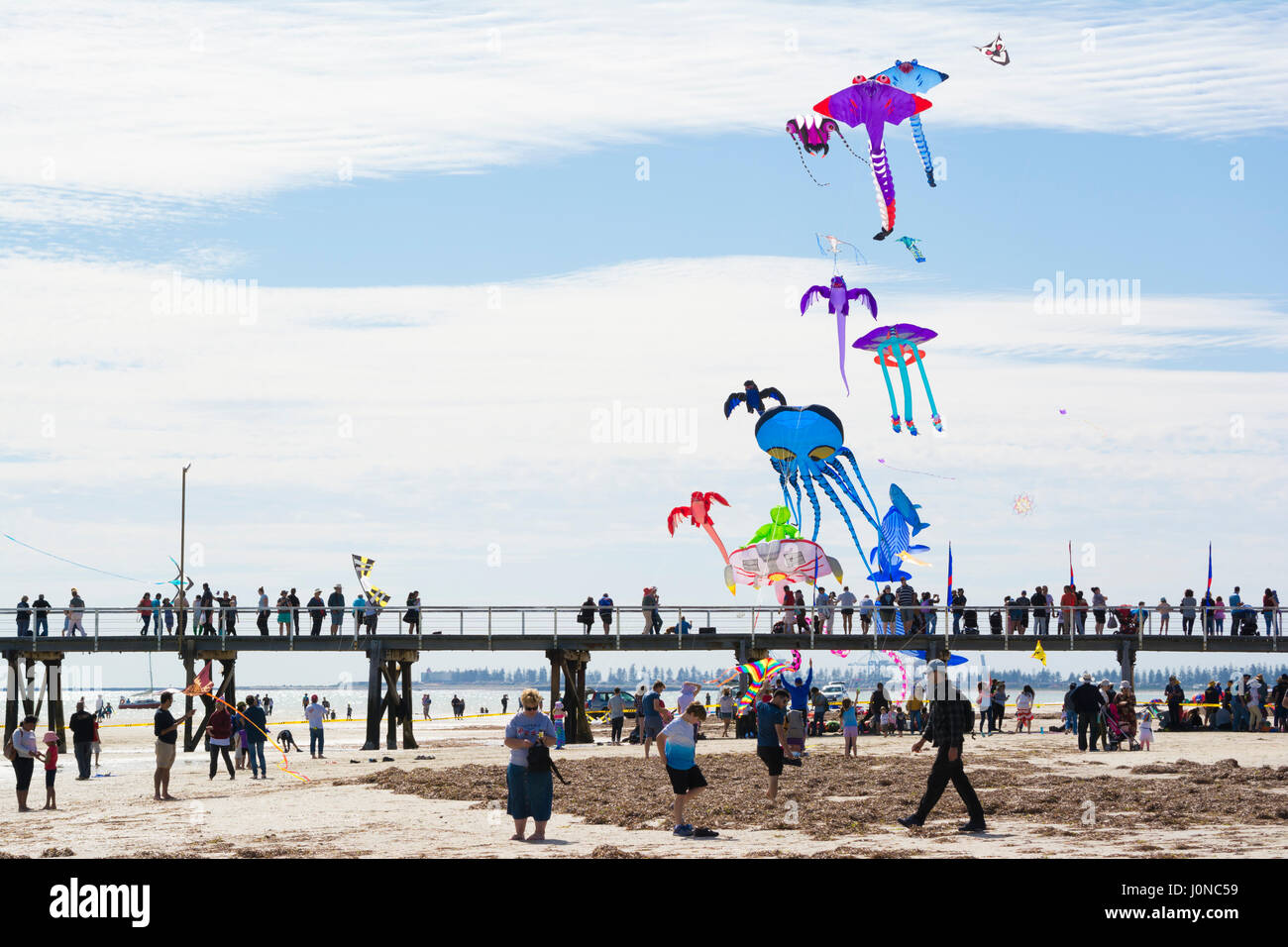 Semaphore, South Australia, Australia - April 15, 2017: People watching ...