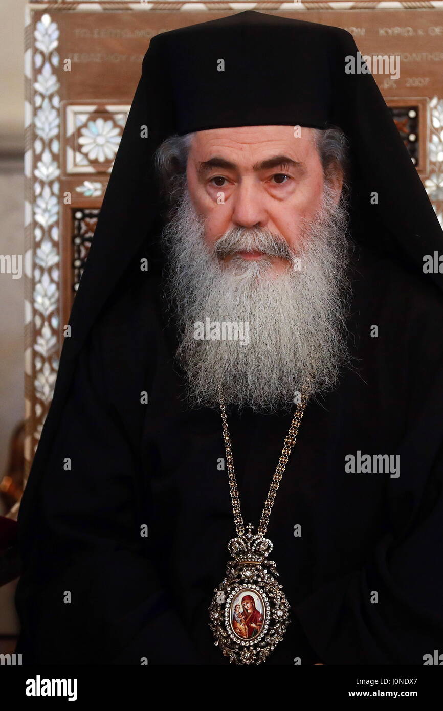 Greek Orthodox Patriarch Jerusalem Theophilos High Resolution Stock ...