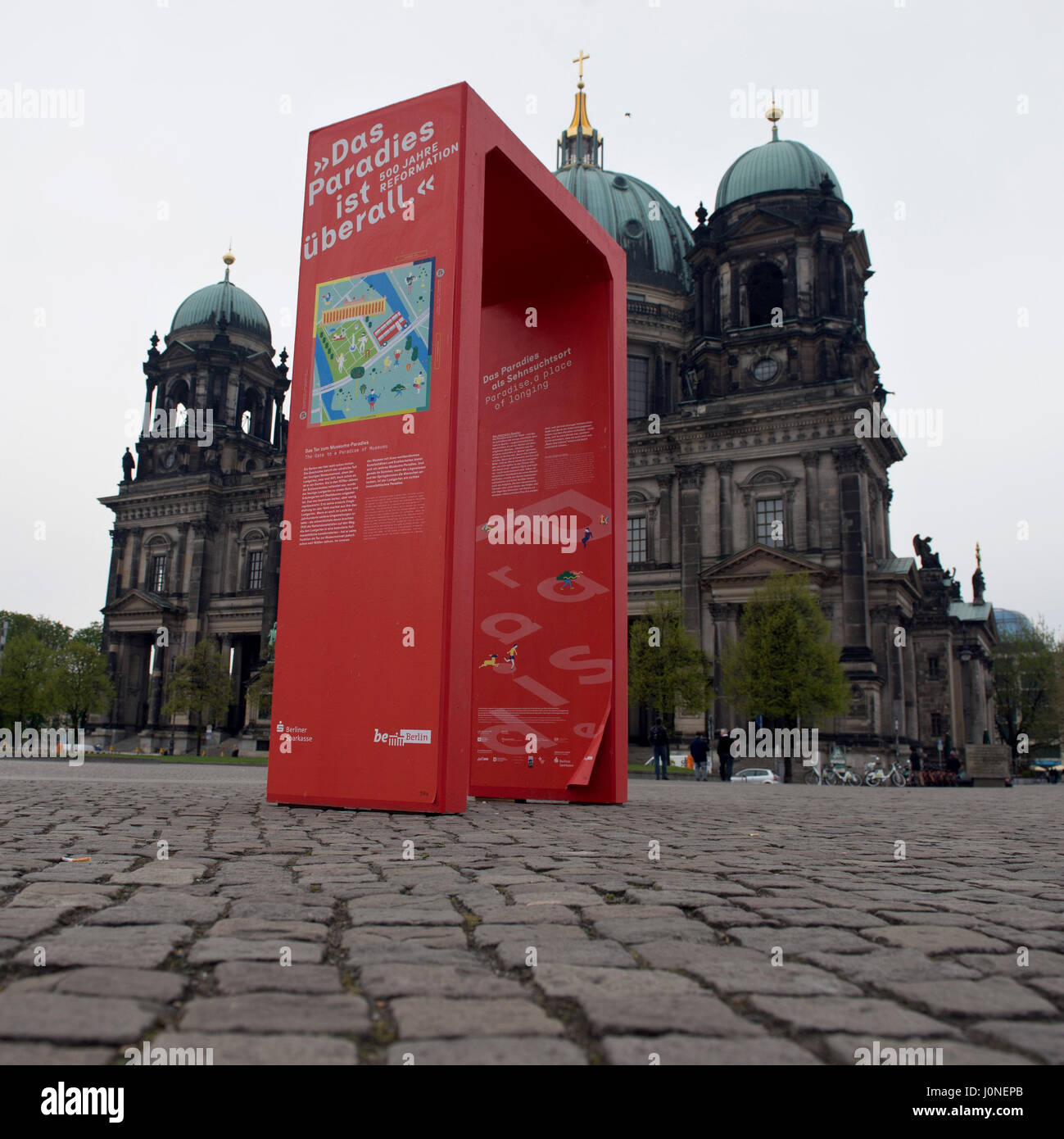 Berlin, Germany. 15th Apr, 2017. A red gate can be seen at the ...