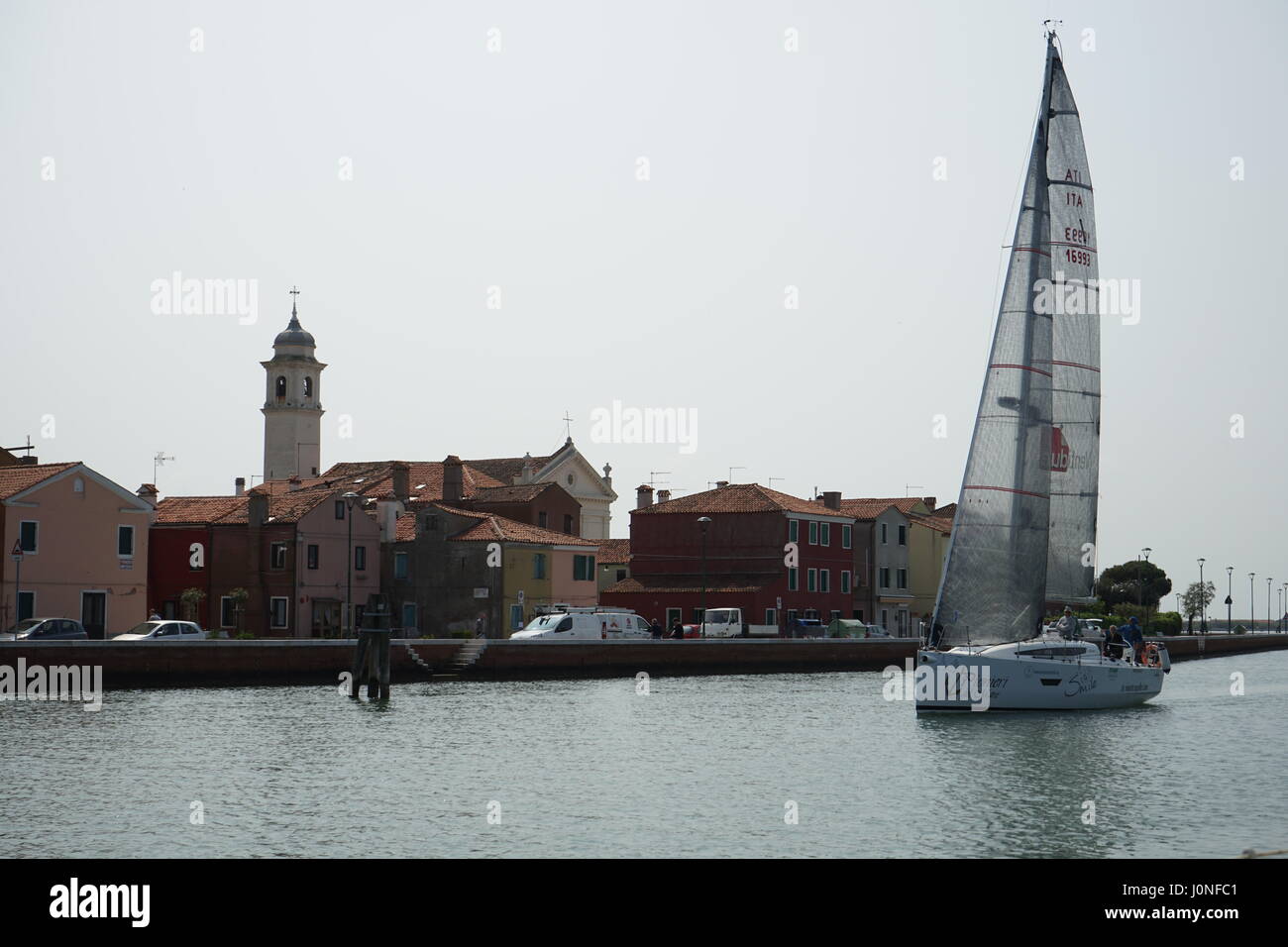 View of Pellestrina from the lagoon Stock Photo - Alamy