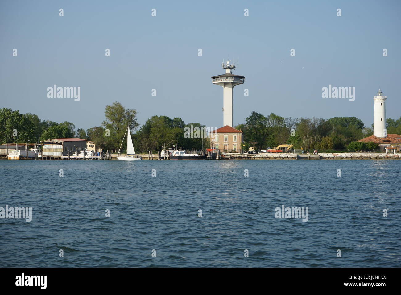 Port of Venice, Italy. Mose barrier construction site Stock Photo - Alamy