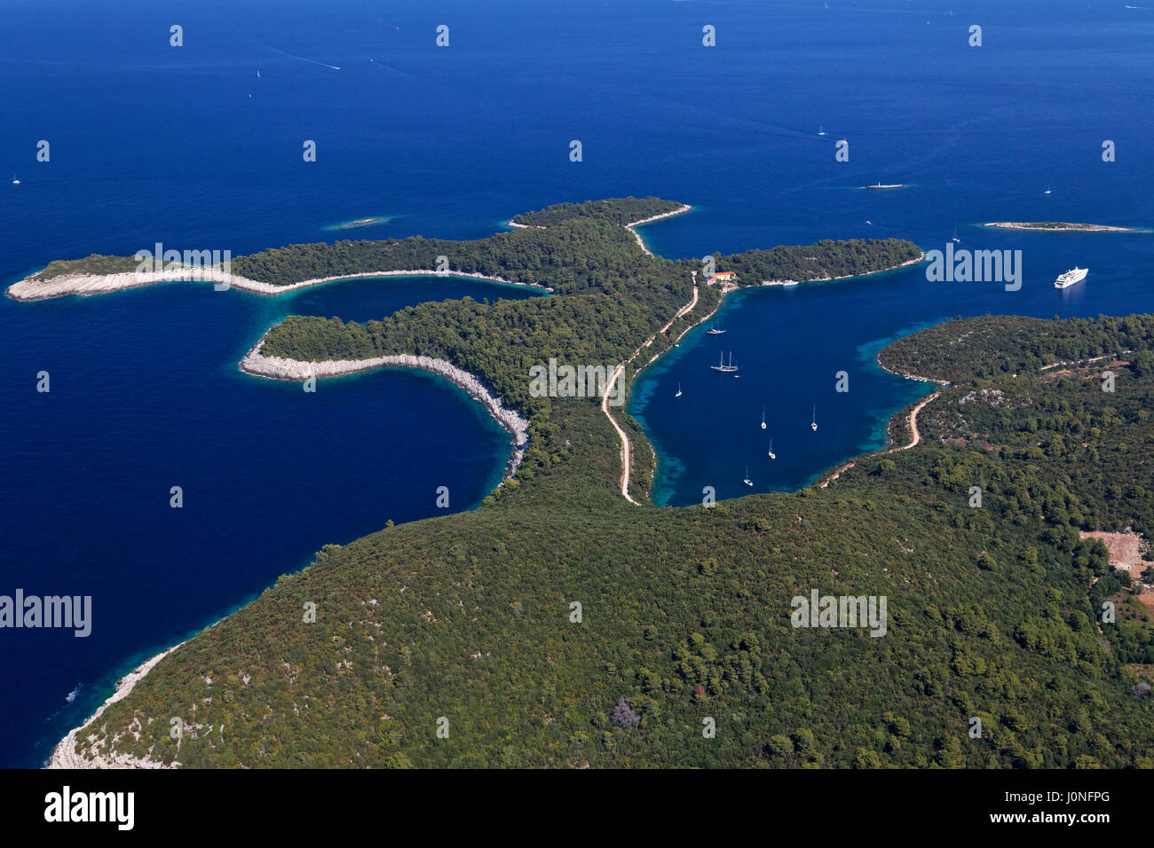 aerial view of Mljet Island, Croatia Stock Photo - Alamy