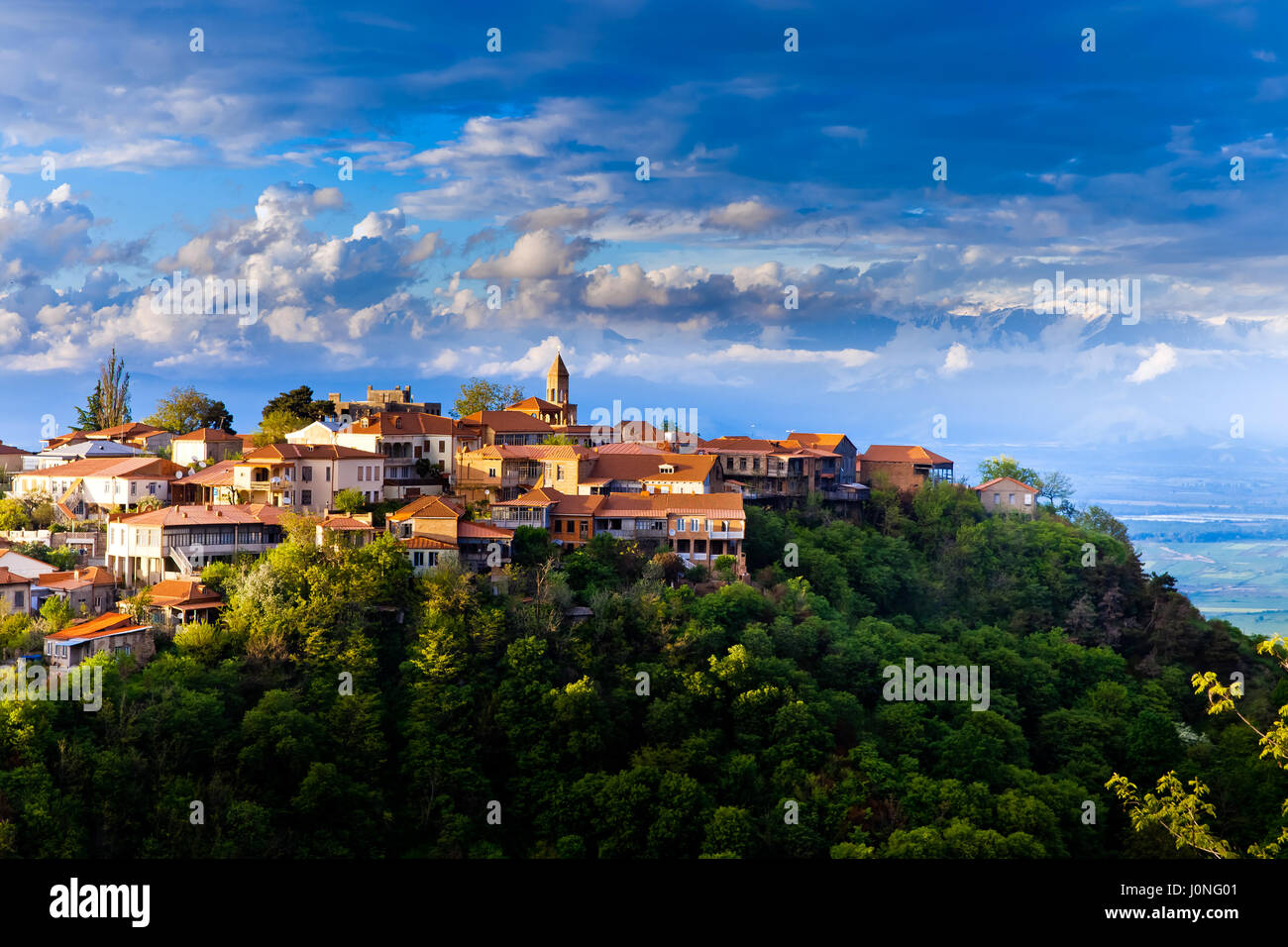 Sighnaghi or Signagi city in Georgia Stock Photo - Alamy