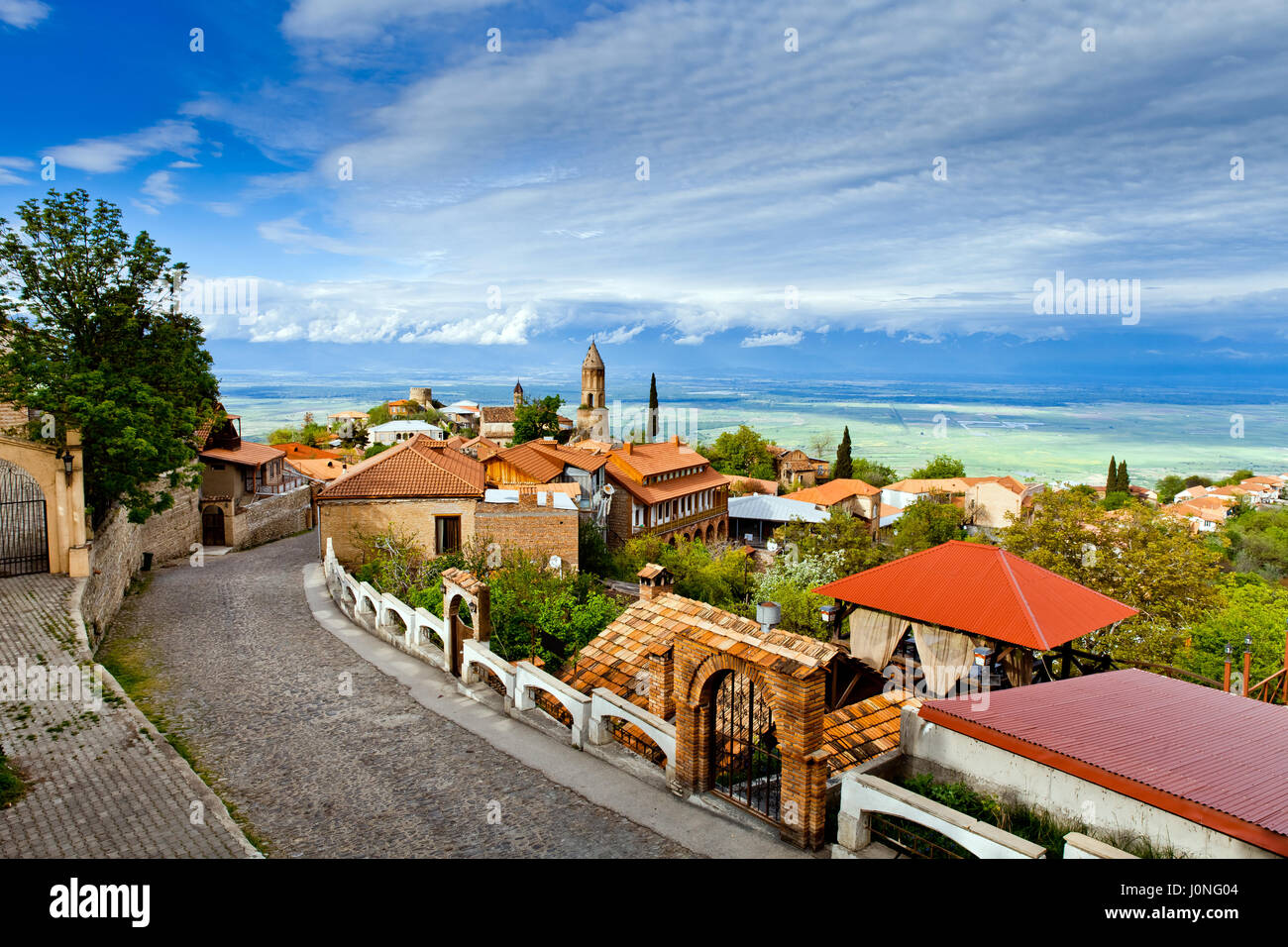 Sighnaghi or Signagi city in Georgia Stock Photo - Alamy