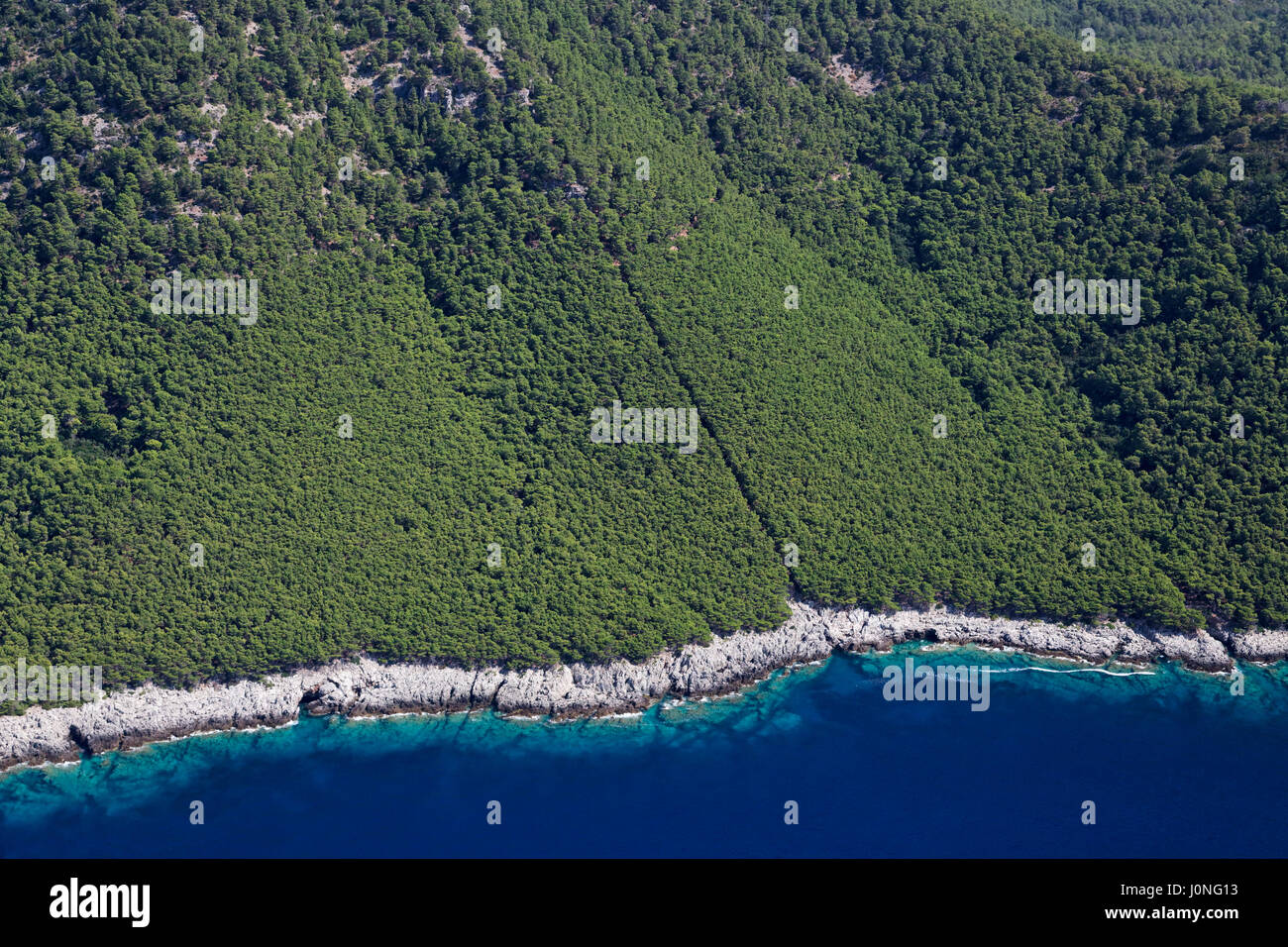 aerial view of Mljet Island, Croatia Stock Photo - Alamy