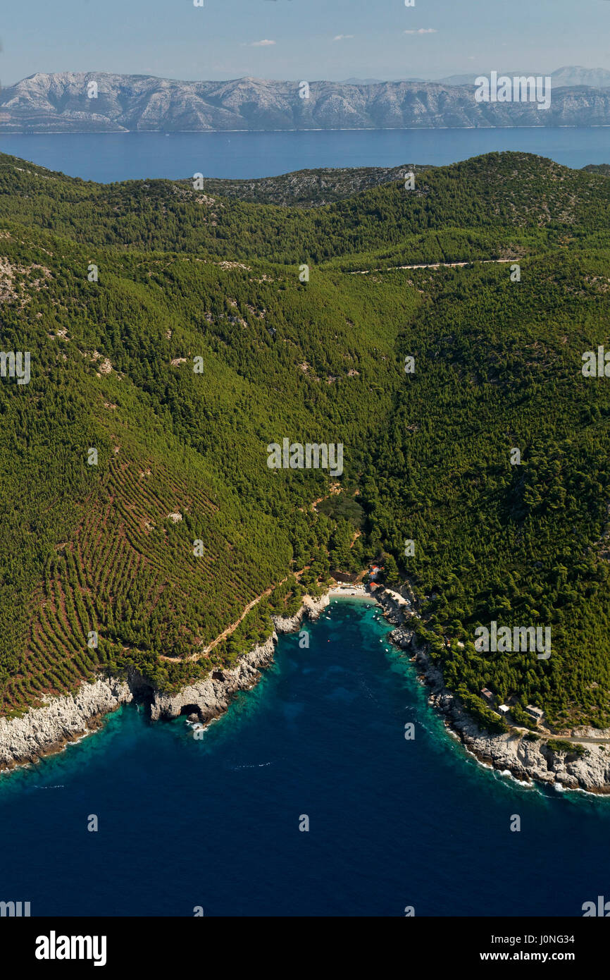aerial view of Mljet Island, Croatia Stock Photo - Alamy