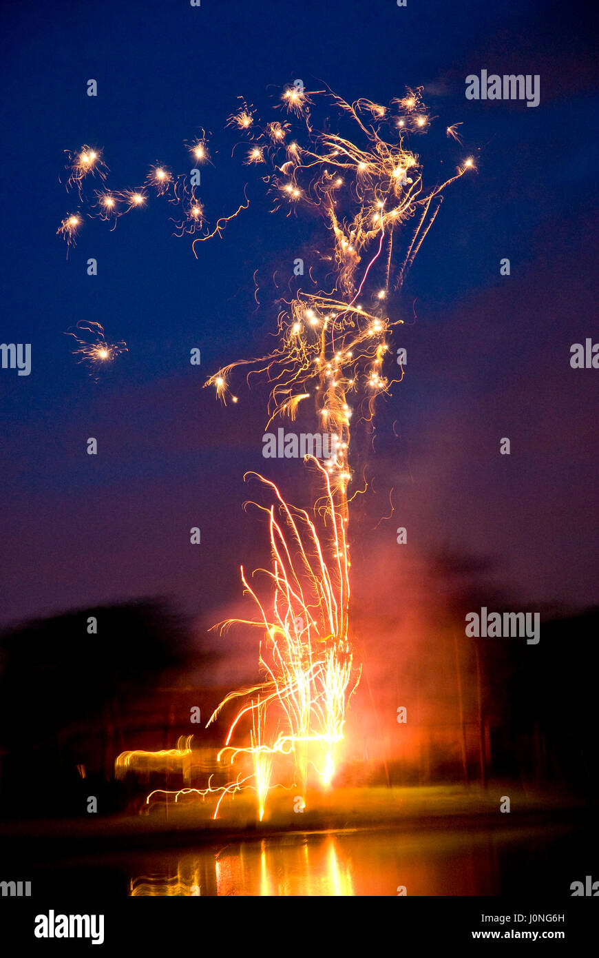 Fireworks exploding in the sky Stock Photo - Alamy