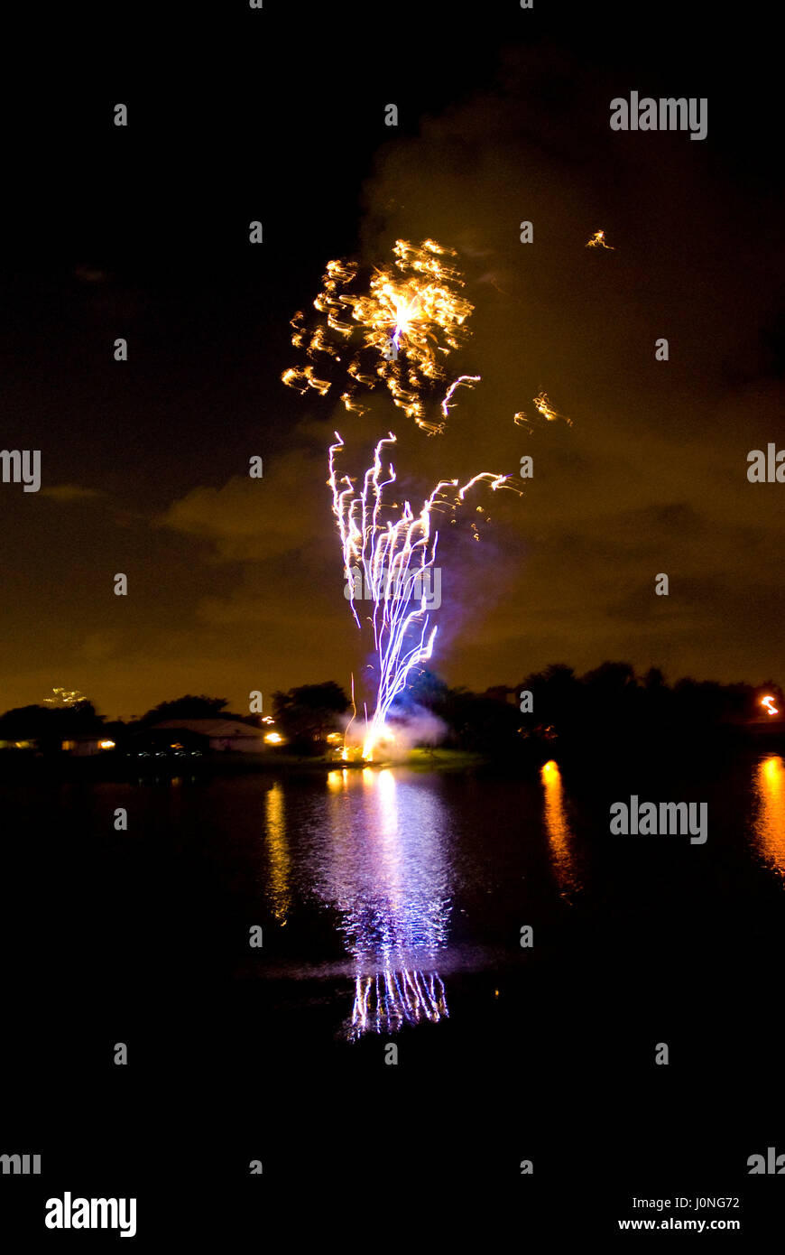 fireworks exploding in the sky Stock Photo - Alamy