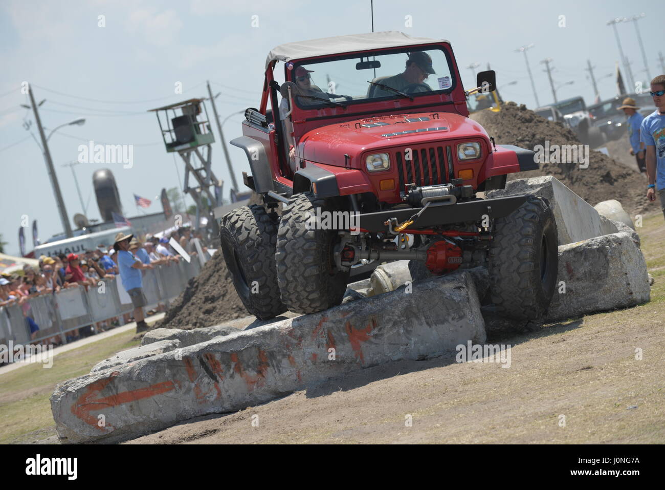 jeeps on the beach jeep convention in Daytona Florida USA Stock Photo ...