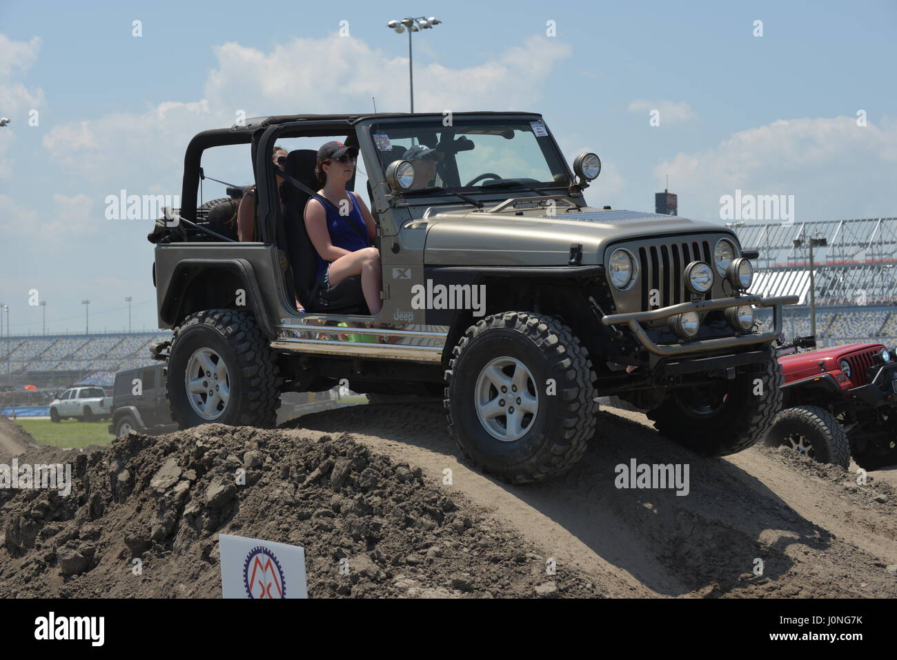 jeeps on the beach jeep convention in Daytona Florida USA Stock Photo ...