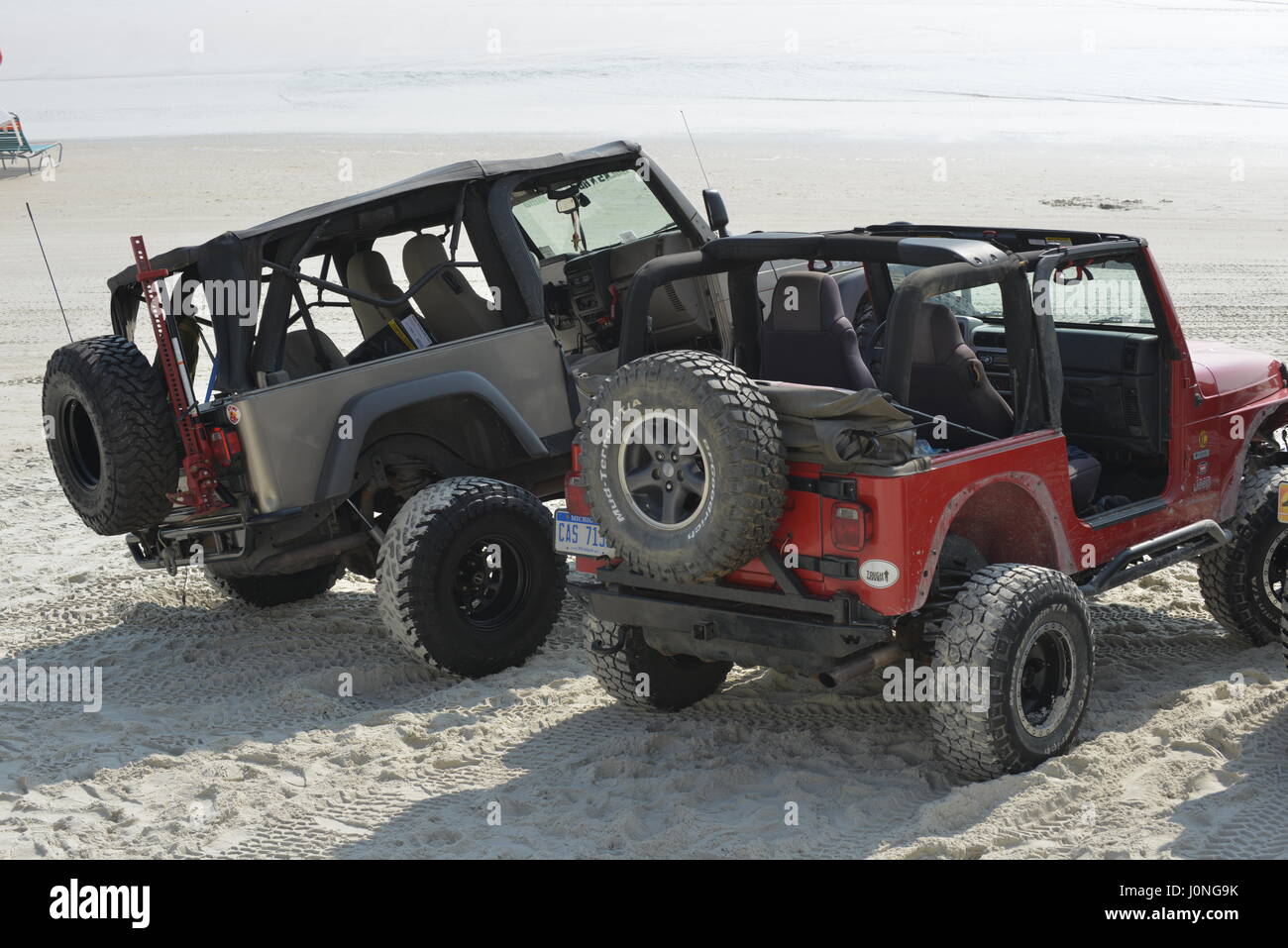 Jeep week at Daytona Beach thousands of jeeps on the beach and on the ...