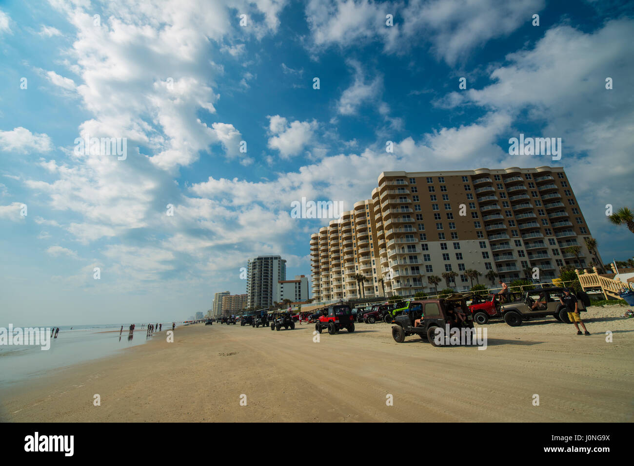 Jeep week at Daytona Beach thousands of jeeps on the beach and on the ...