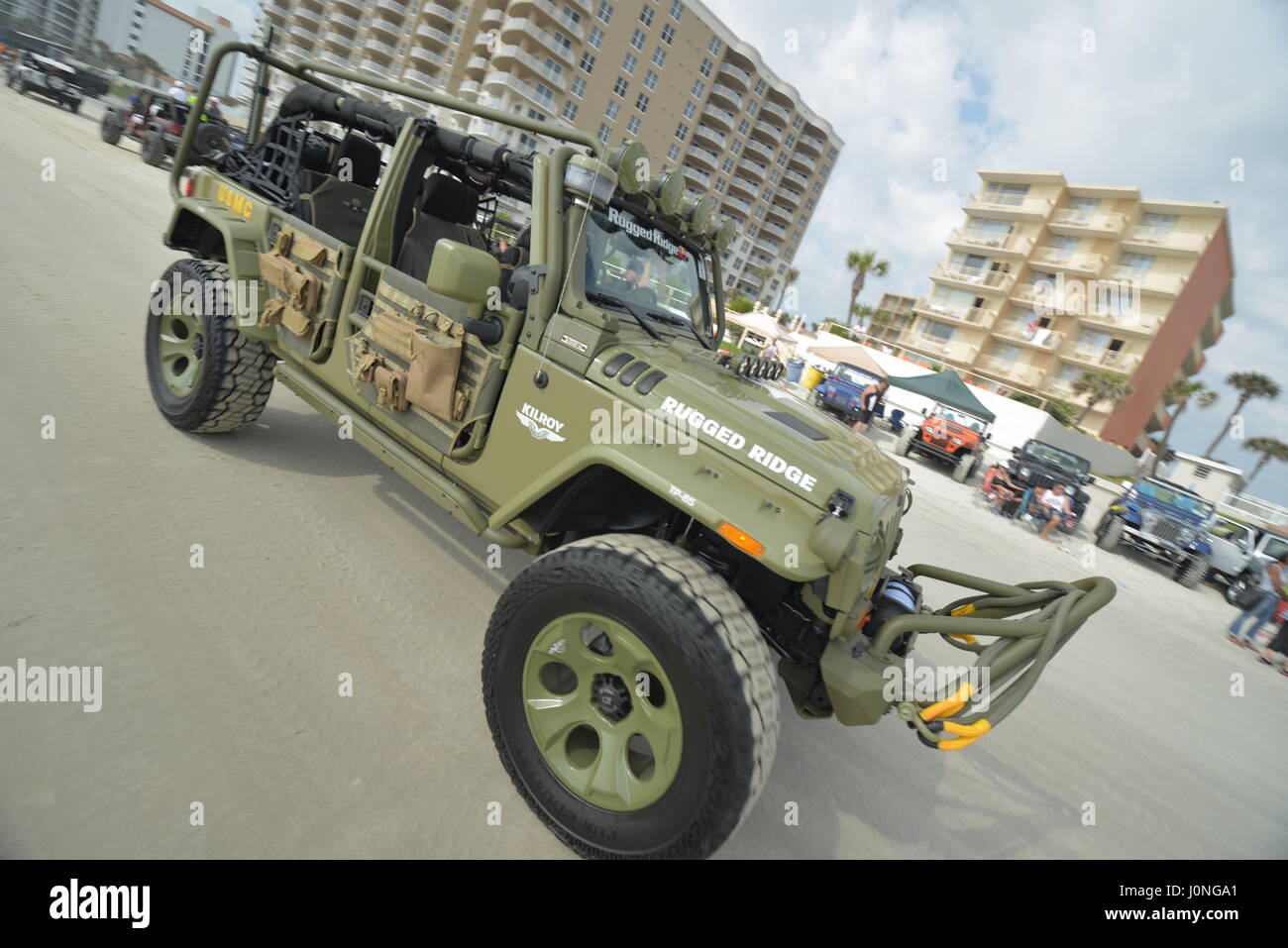 Jeep week at Daytona Beach thousands of jeeps on the beach and on the ...