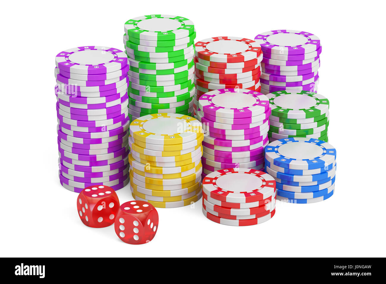 Casino, gambling concept. 3D rendering isolated on white background ...