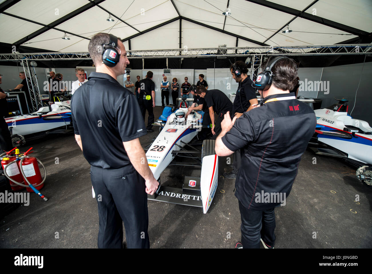 E Formula Racing in the streets of Miami USA Stock Photo - Alamy