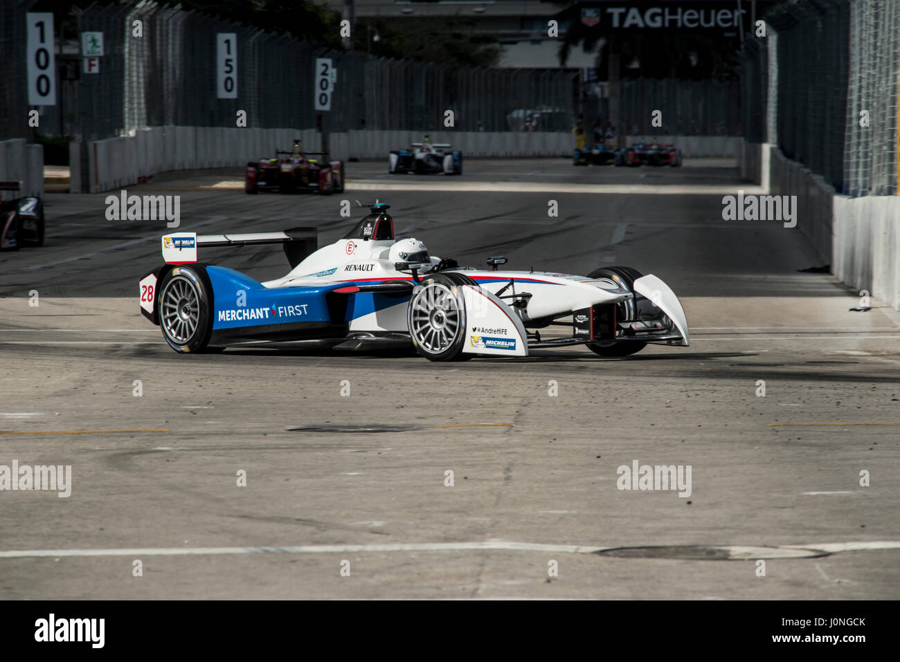 E Formula Racing in the streets of Miami USA Stock Photo - Alamy