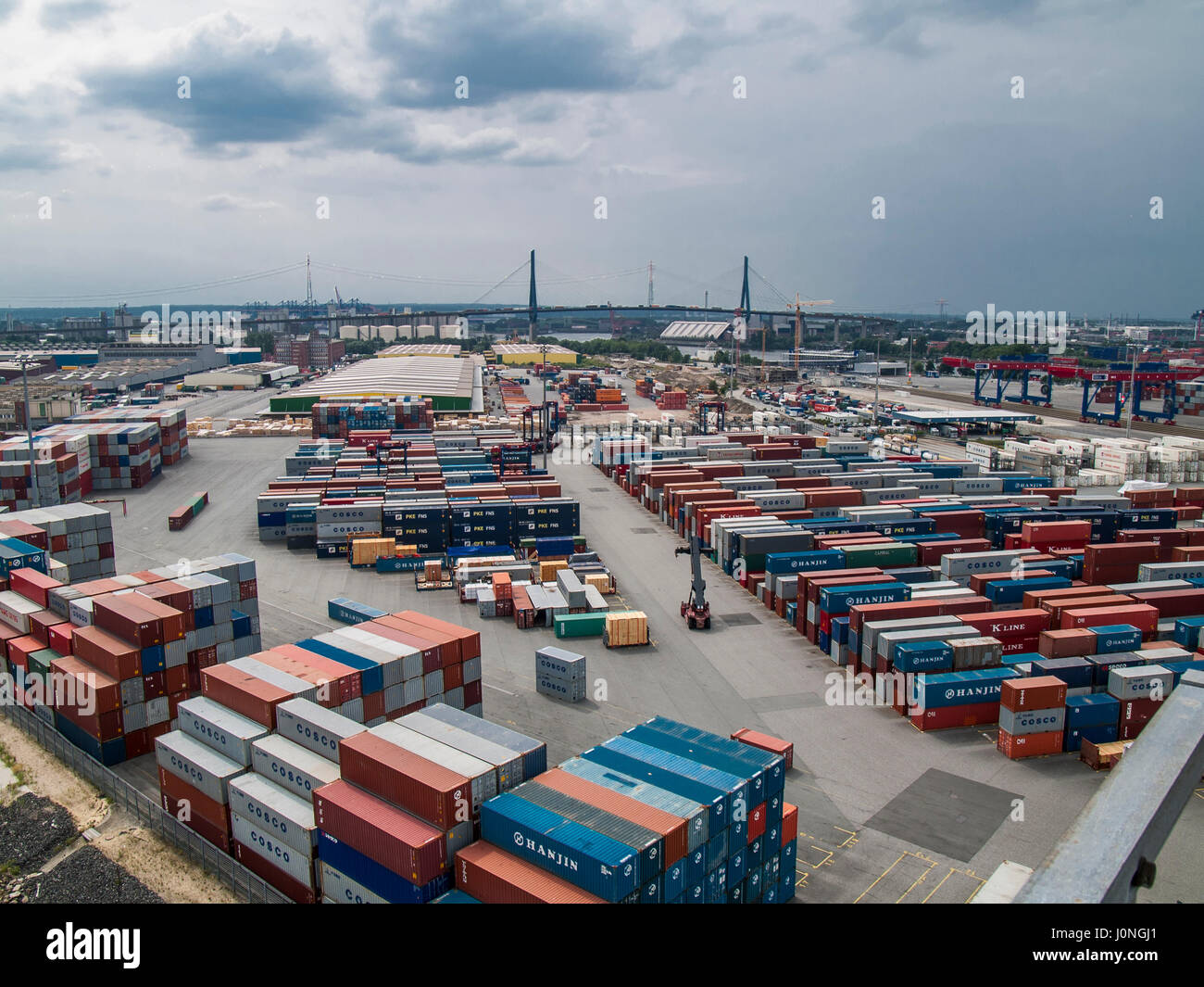 CTT Container Terminal Tollerort in the Port of Hamburg, Germany Stock ...
