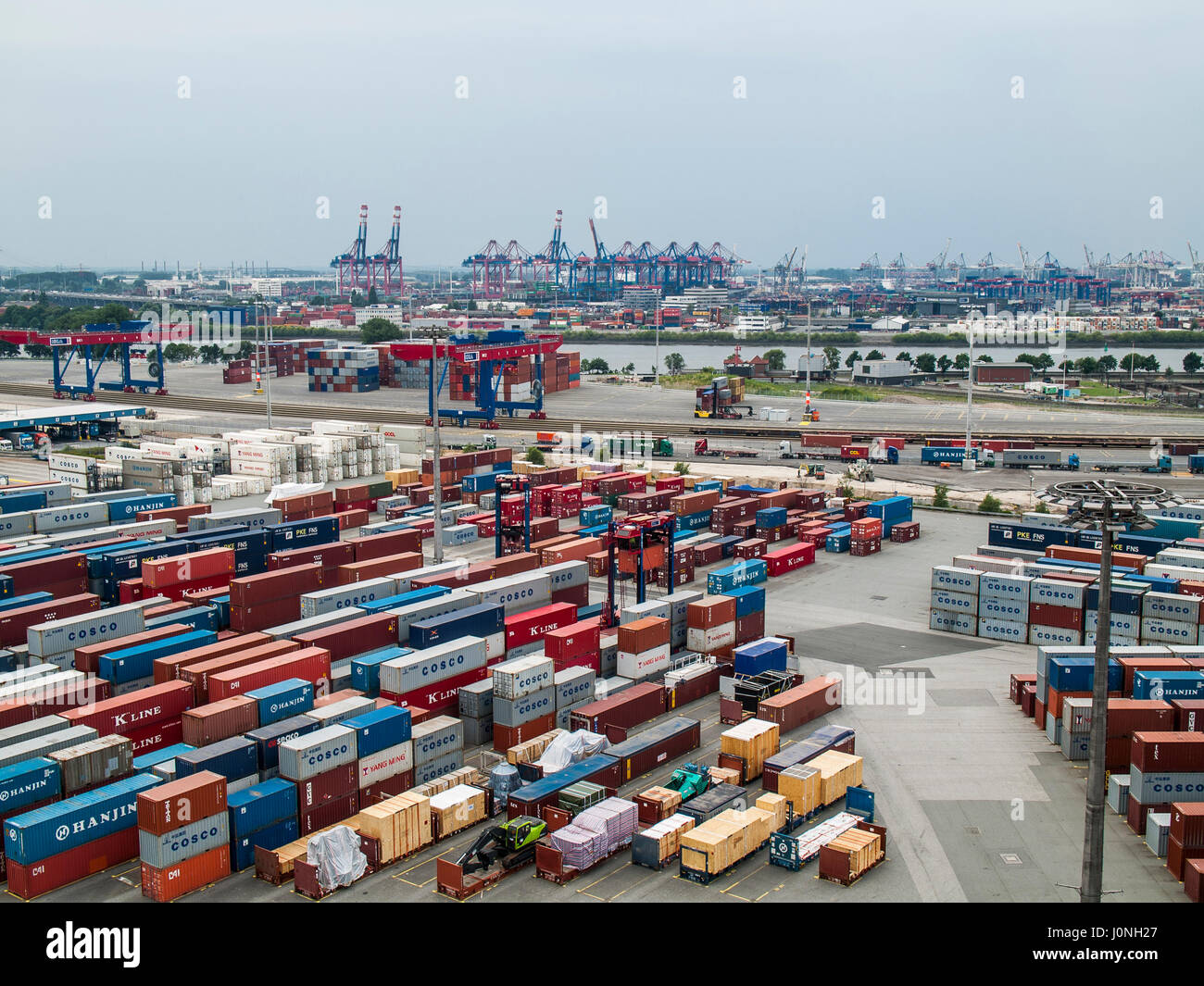 CTT Container Terminal Tollerort in the Port of Hamburg, Germany Stock ...