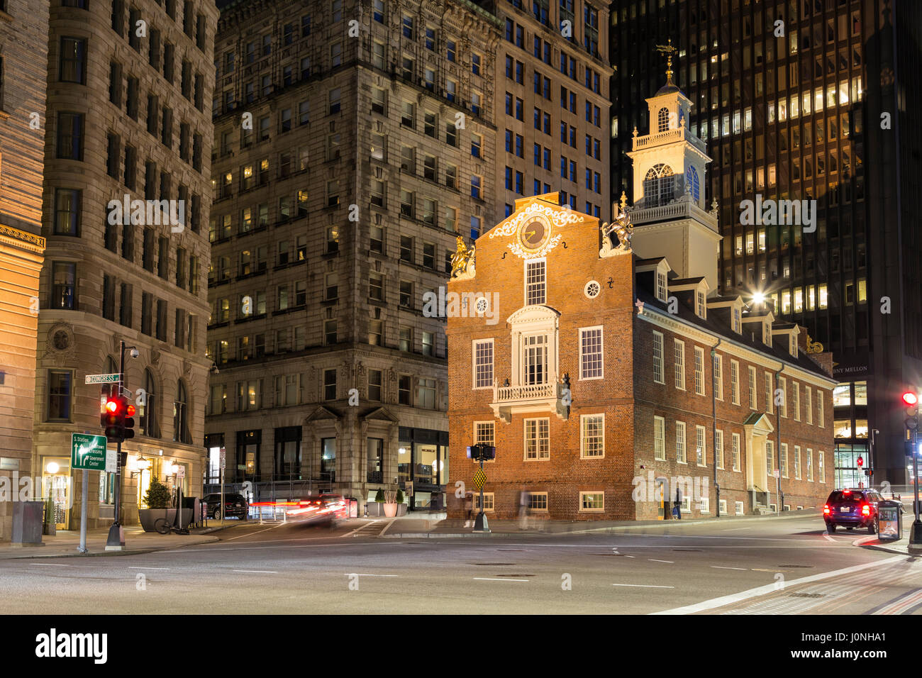 State house boston night hi-res stock photography and images - Alamy