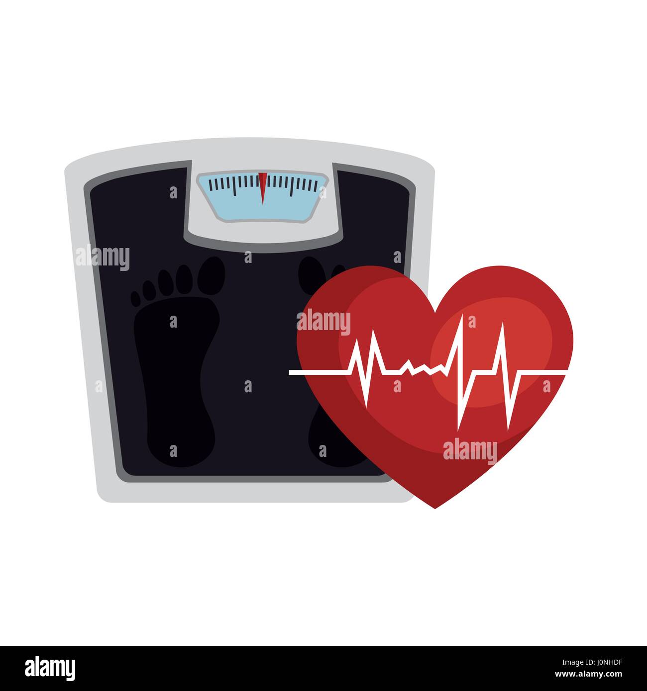 heart cardio with scale icon Stock Vector Image & Art - Alamy