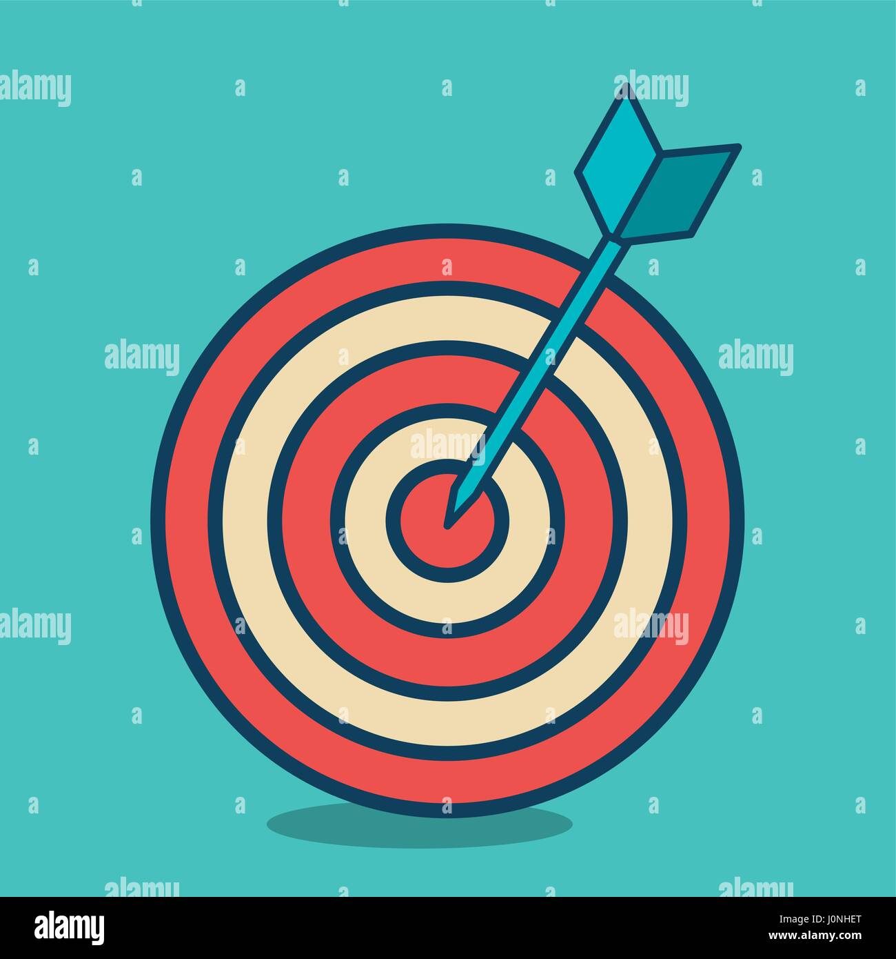 target with arrow isolated icon Stock Vector Image & Art - Alamy
