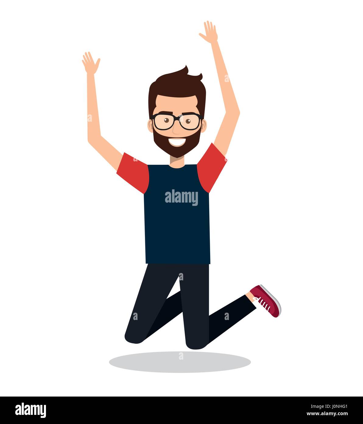 Man leaping Stock Vector Images - Alamy