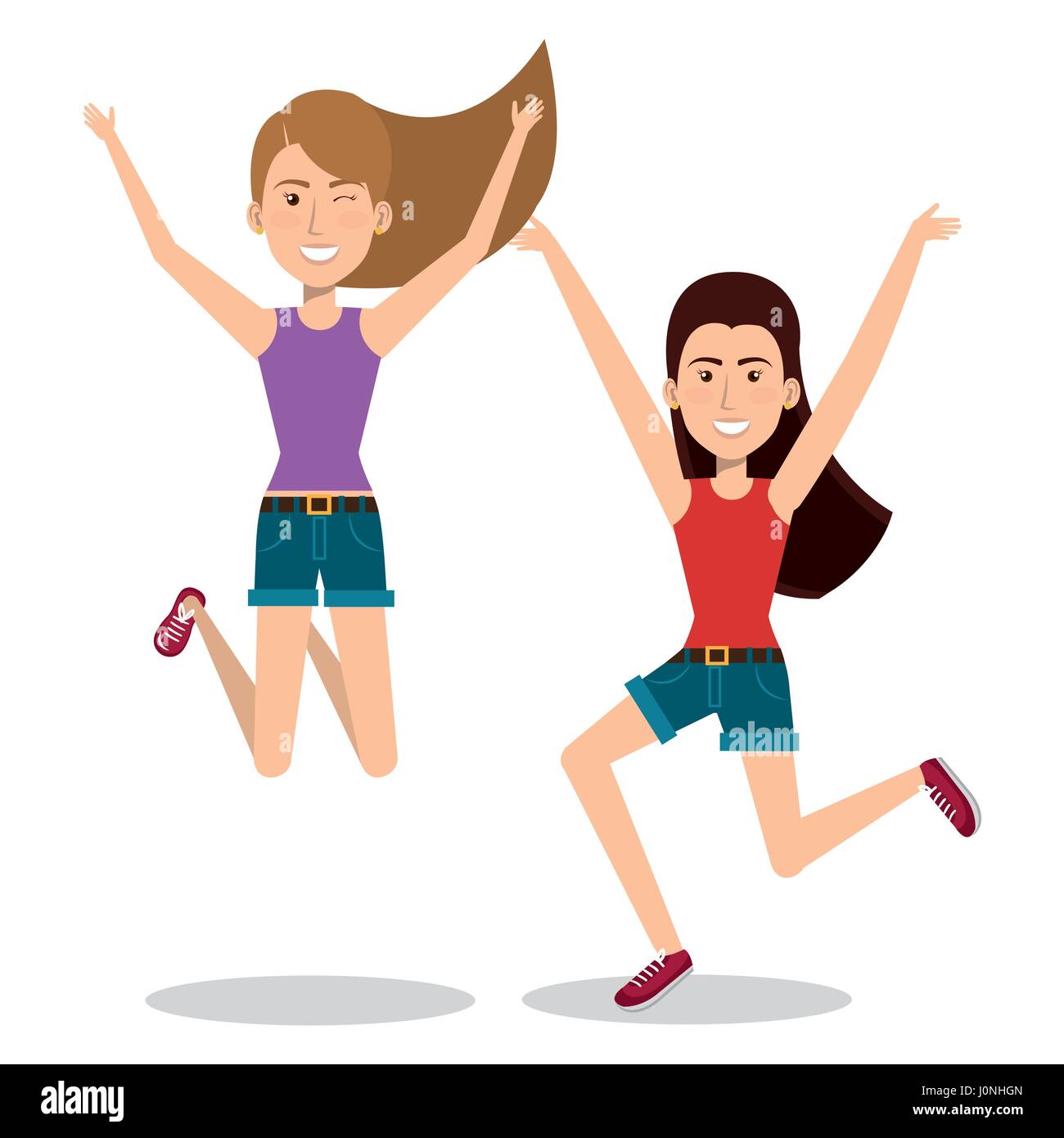 People leaping Stock Vector Images - Alamy