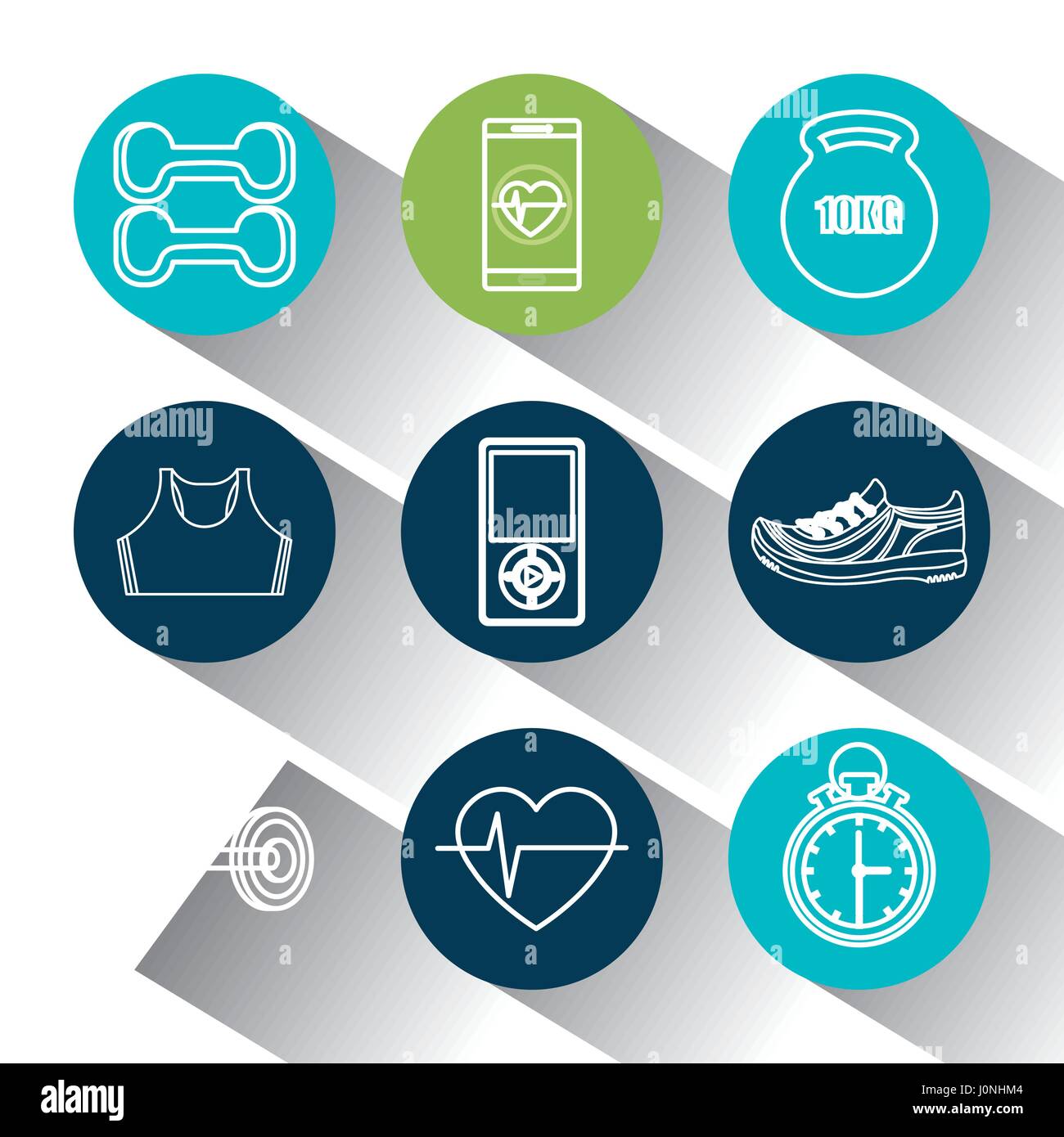 healthy lifestyle flat icons Stock Vector Image & Art - Alamy