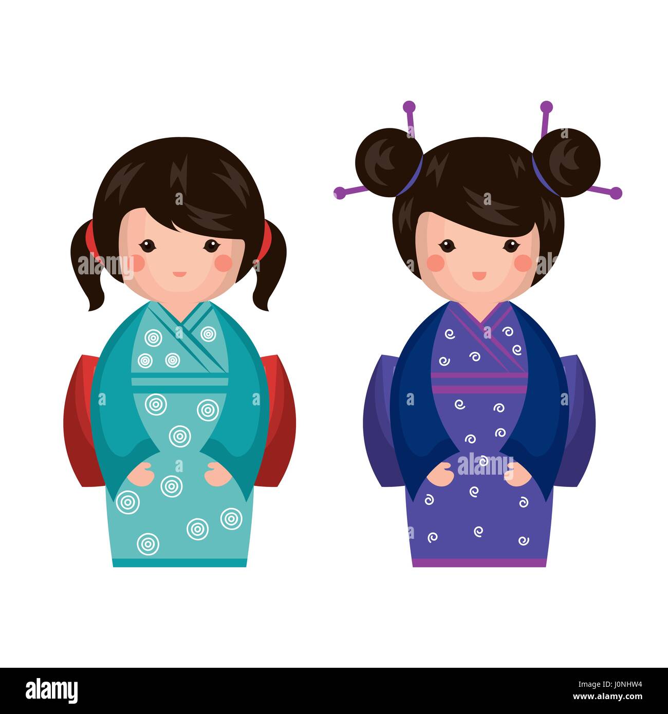 japanese girl doll icon Stock Vector Image & Art - Alamy