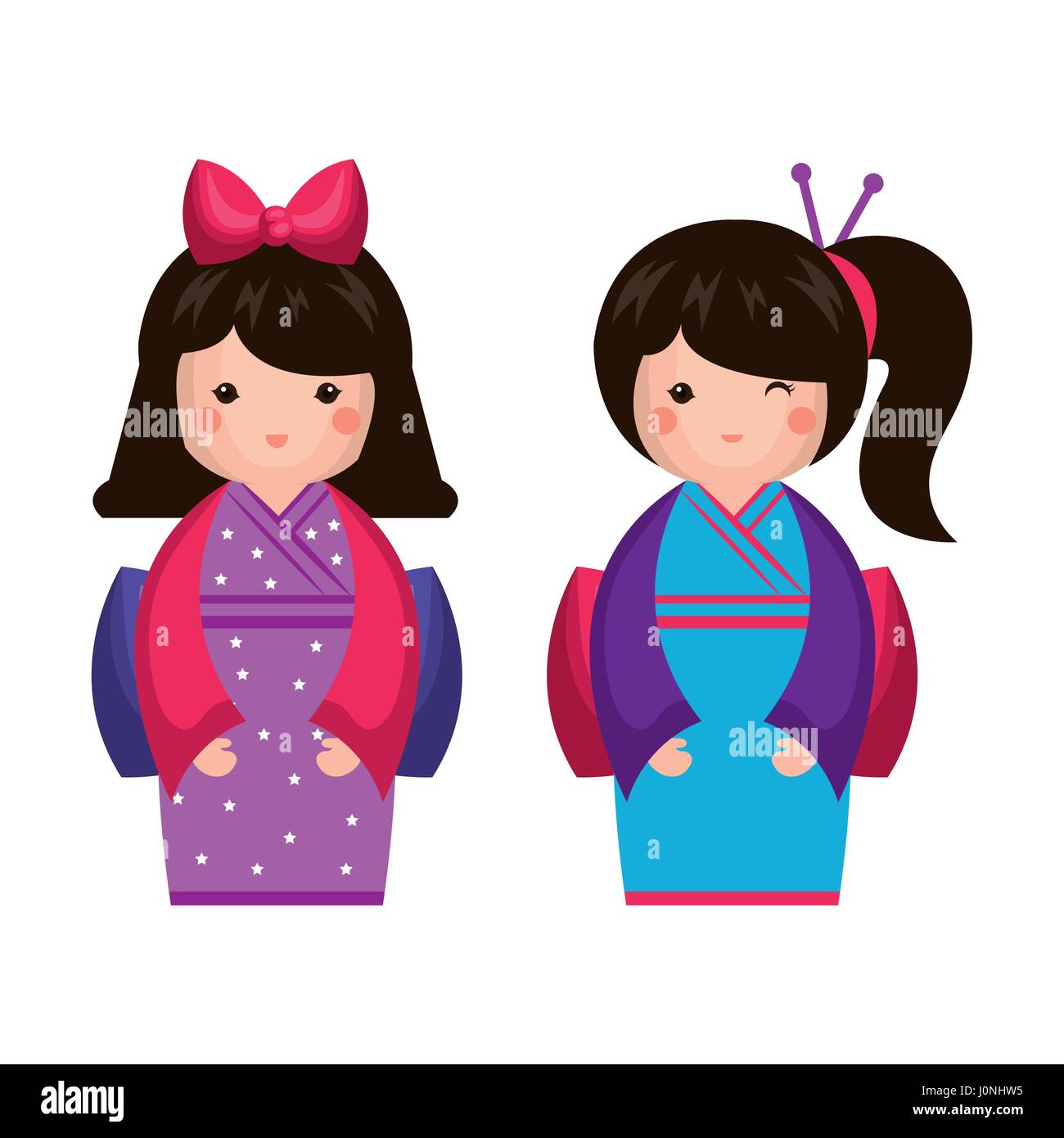 japanese girl doll icon Stock Vector Image & Art - Alamy