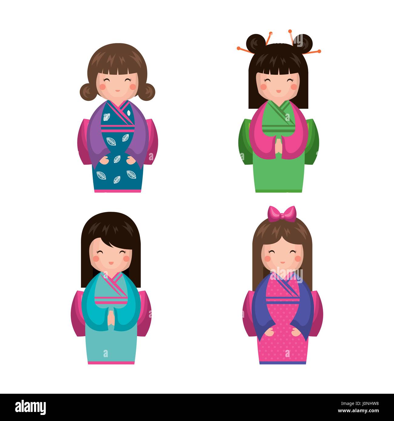 japanese girl doll icon Stock Vector Image & Art - Alamy