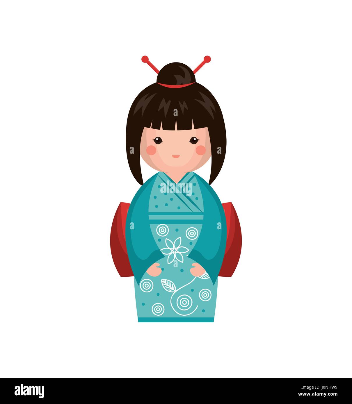 japanese girl doll icon Stock Vector Image & Art - Alamy