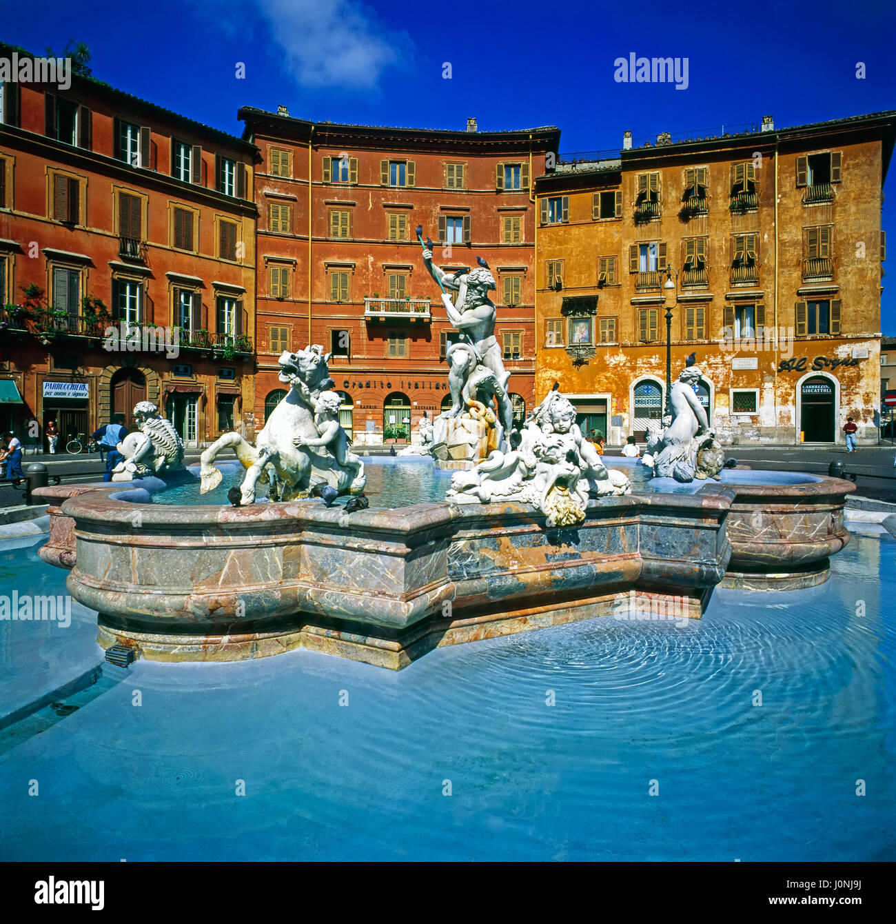 Bernini Fountain, Piazza Navona, Rome Stock Photo - Alamy