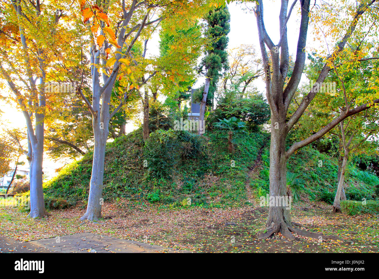 Otsuka Kofun Ancient Grave Mound in Akiruno city Tokyo Japan Stock ...